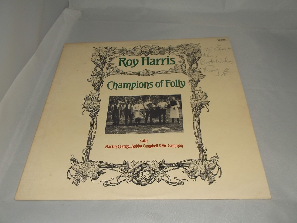 Roy Harris: Champions Of Folly orig EX+ 1975 UK 1C/1C LP SIGNED