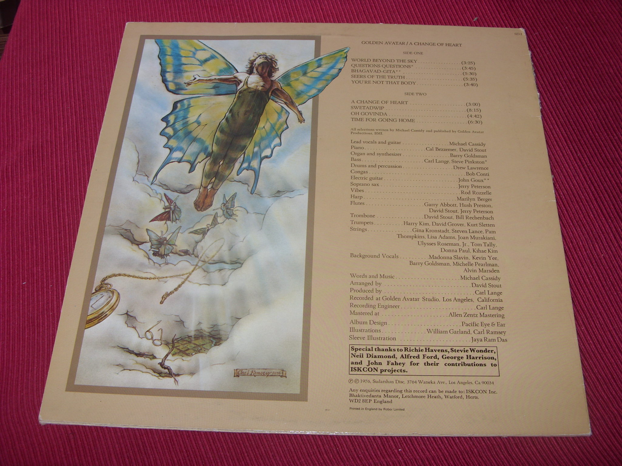 Golden Avatar: A Change Of Heart UK 1976 LP EX+