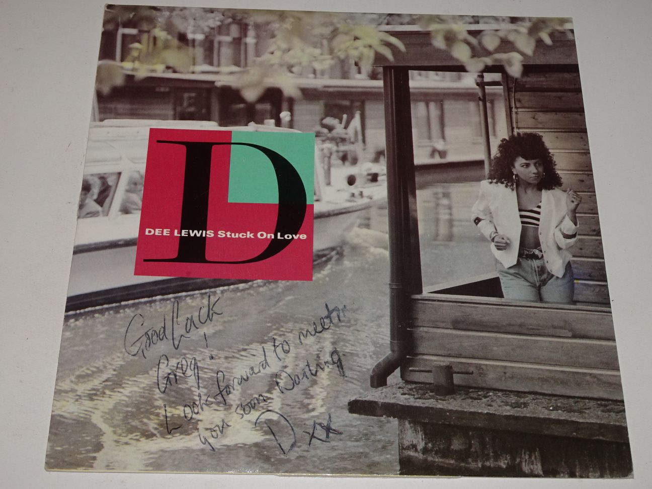 Dee Lewis: Stuck On Love 1987 EX+ UK SIGNED 7"