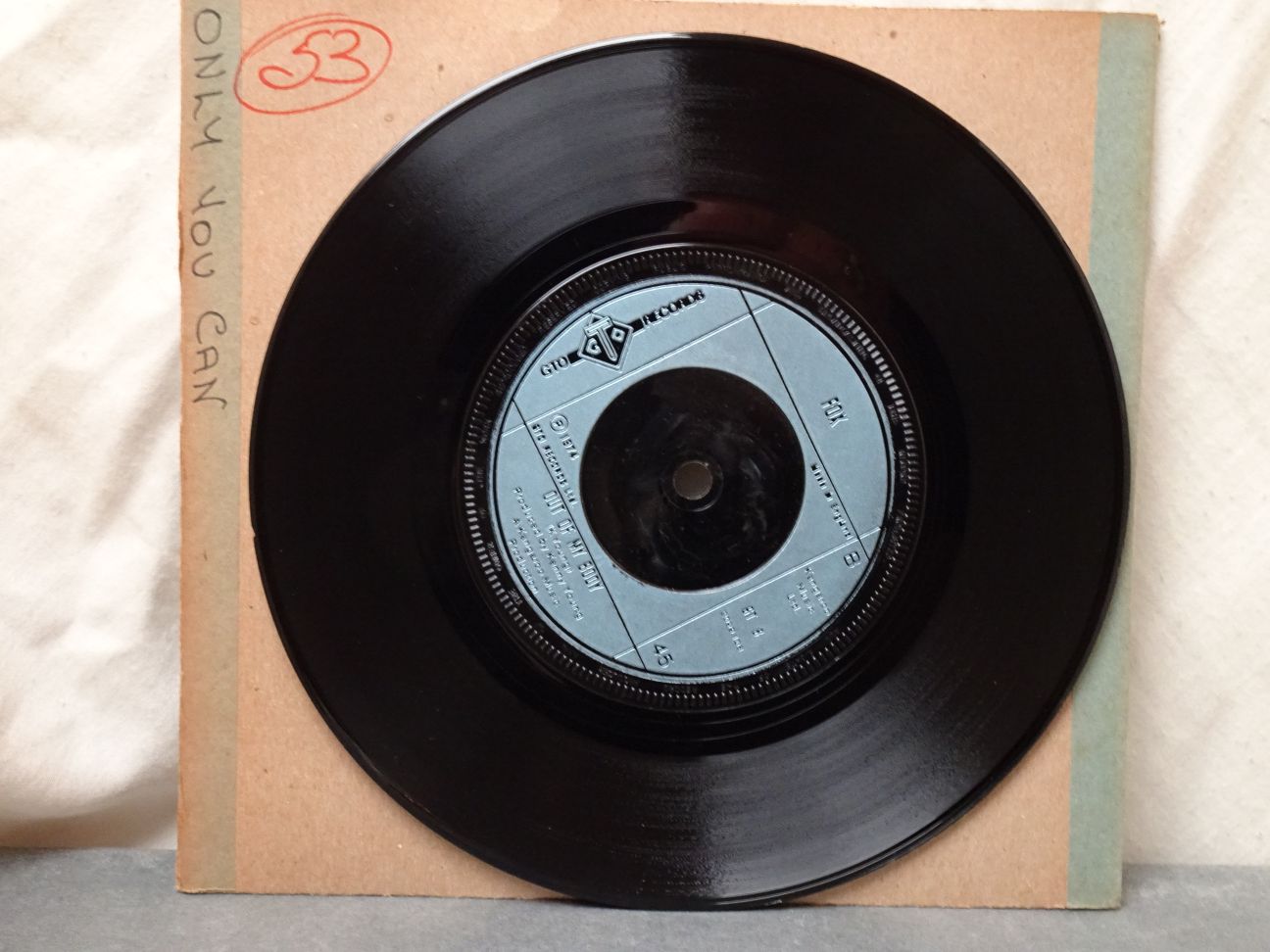 Fox: Only You Can EX+ UK 1974 7"