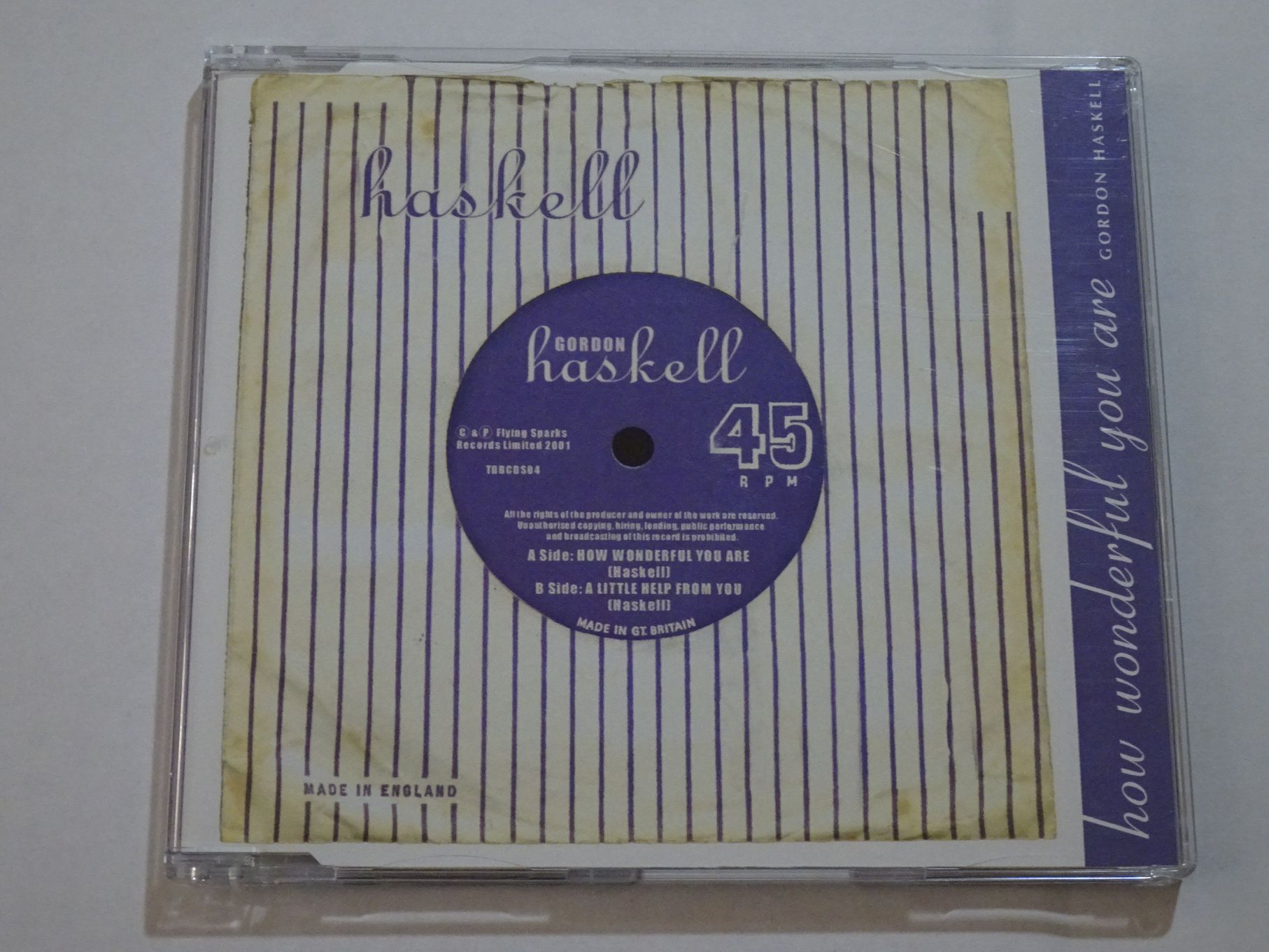 Gordon Haskell: How Wonderful You Are Rare CD Single