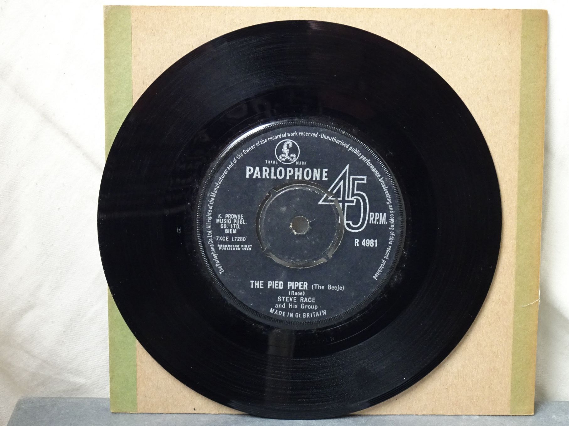 Steve Race And His Group: The Pied Piper / Here And Now 1963 UK 7"