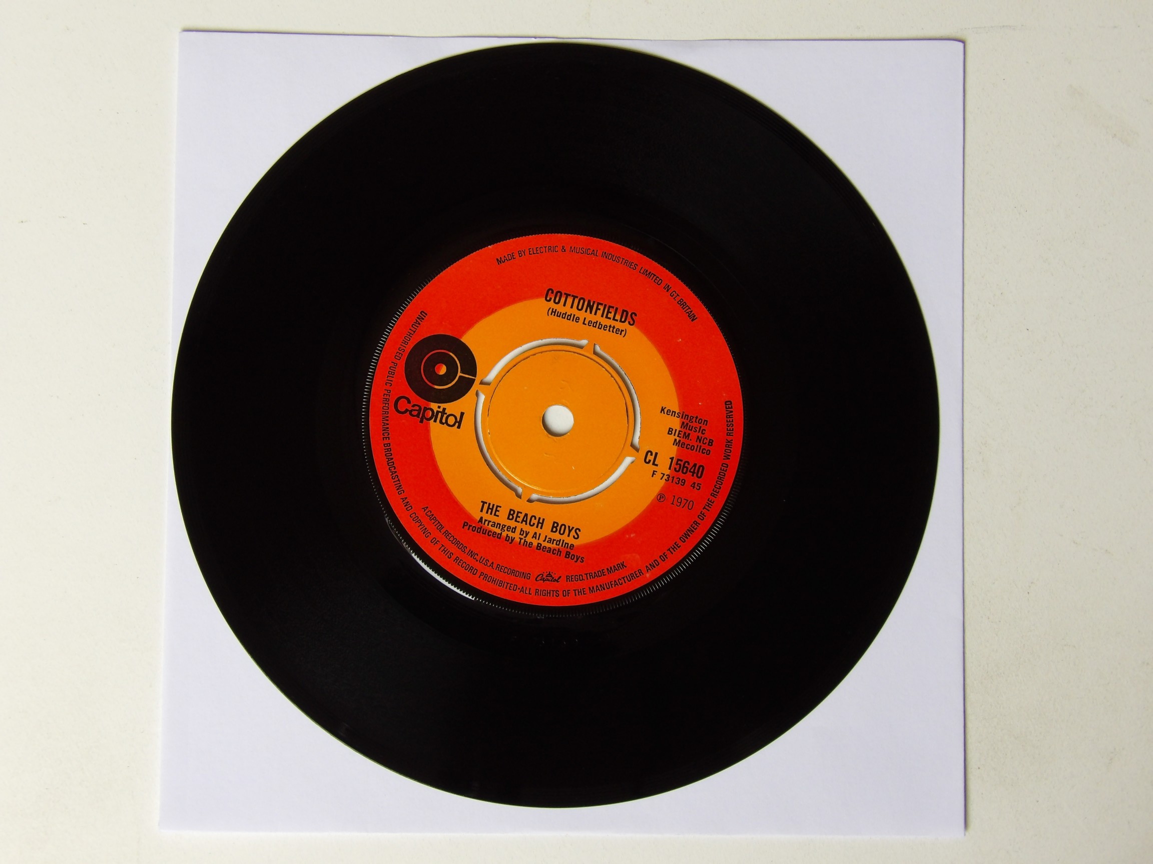 The Beach Boys: Cottonfields 1970 EX+ 7"