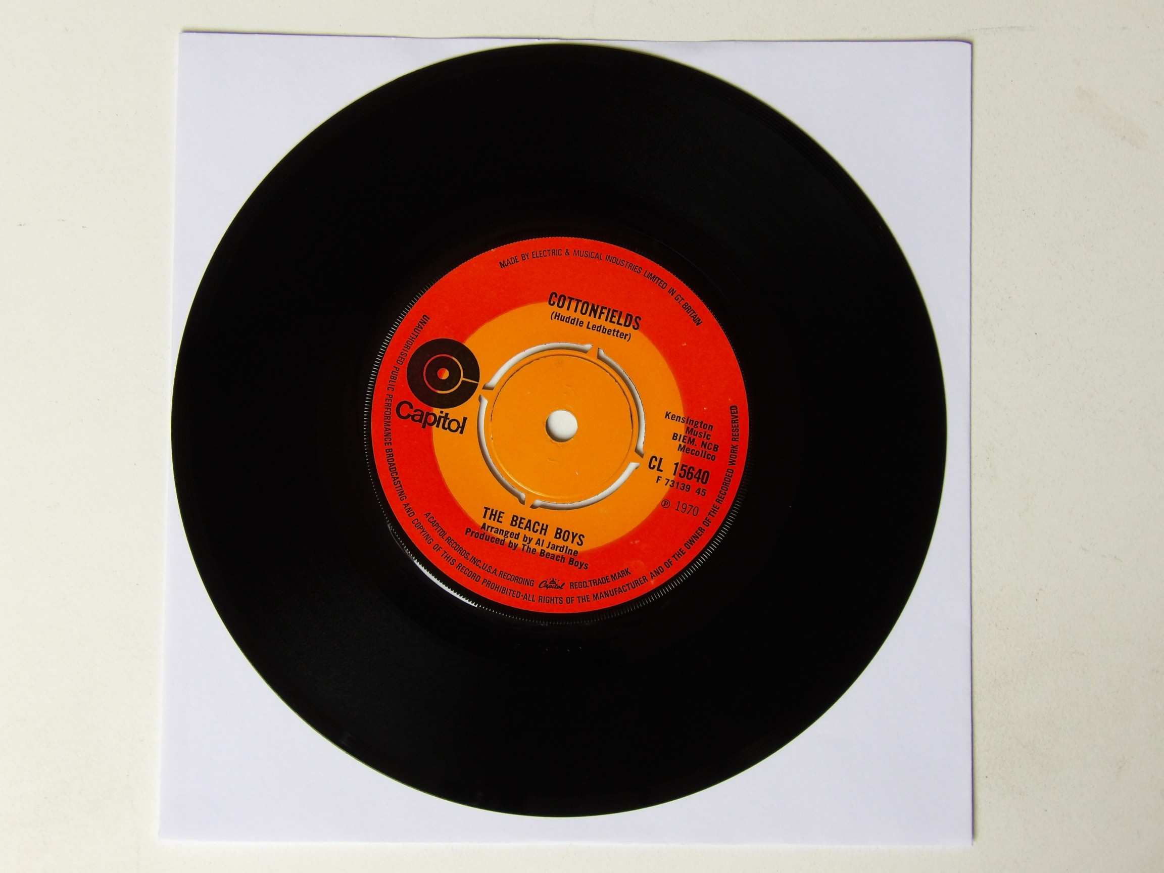 The Beach Boys: Cottonfields 1970 EX+ 7"