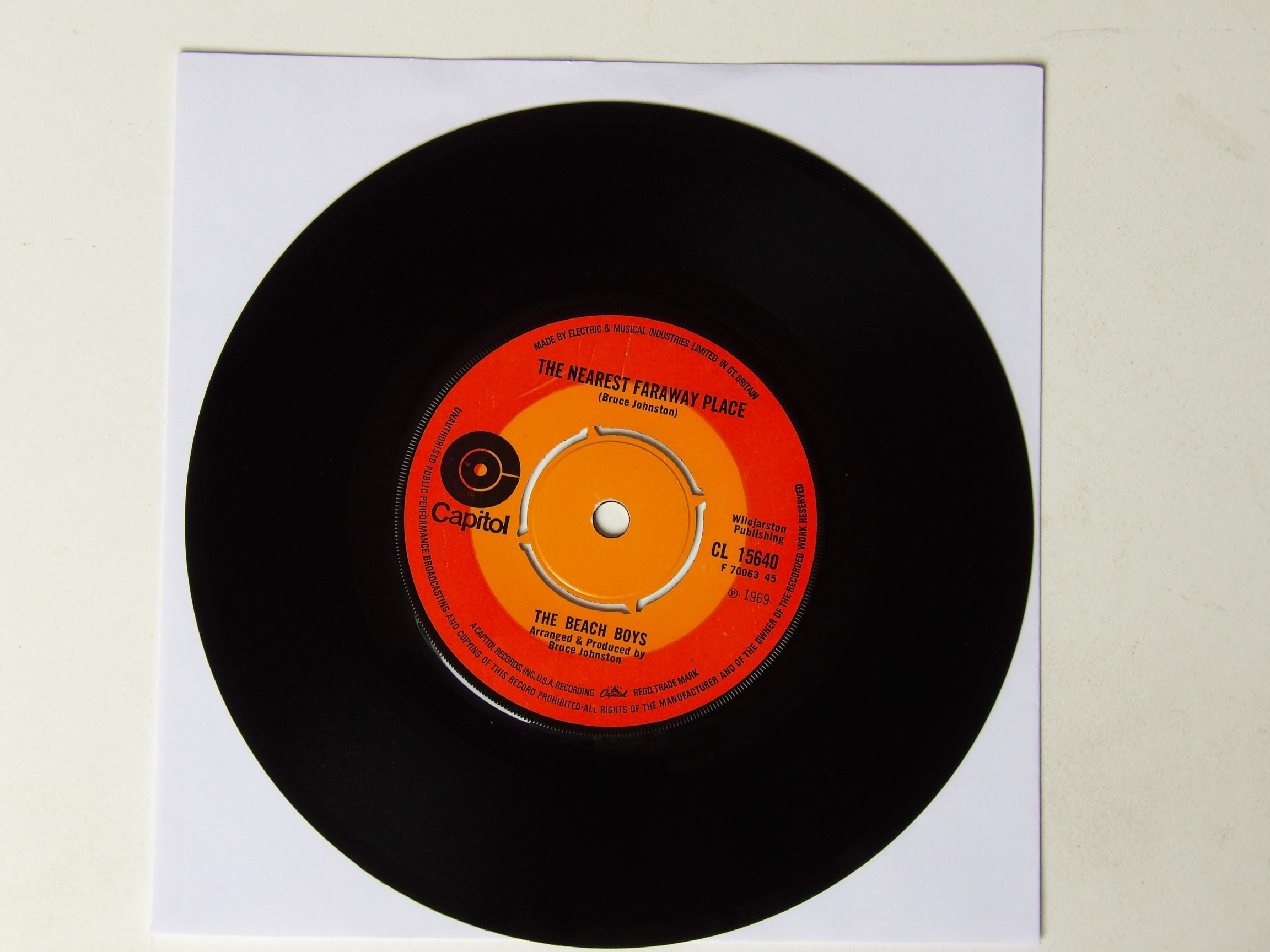 The Beach Boys: Cottonfields 1970 EX+ 7"