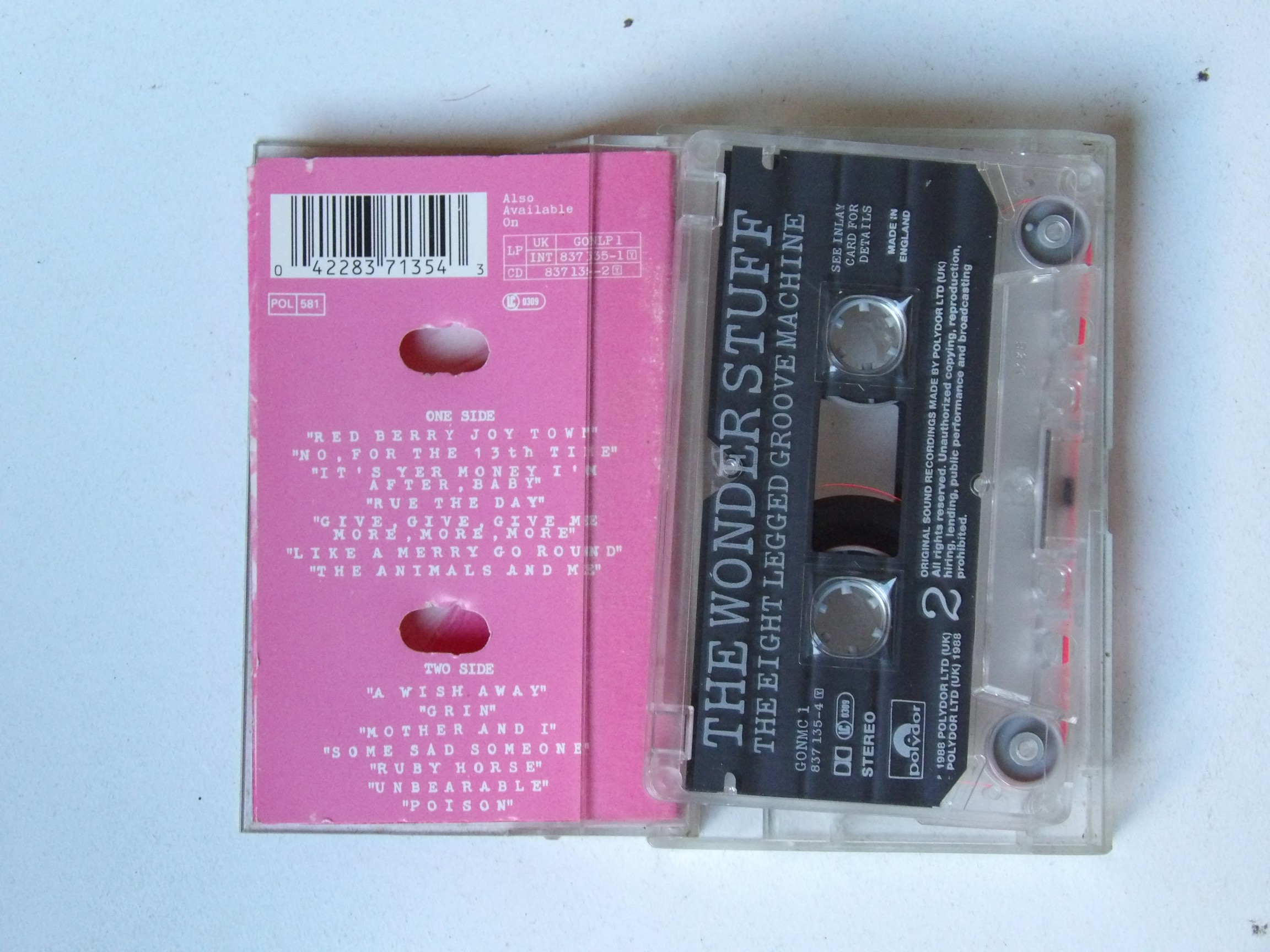 Wonder Stuff: Eight Legged Groove Machine Original 1988 Cassette