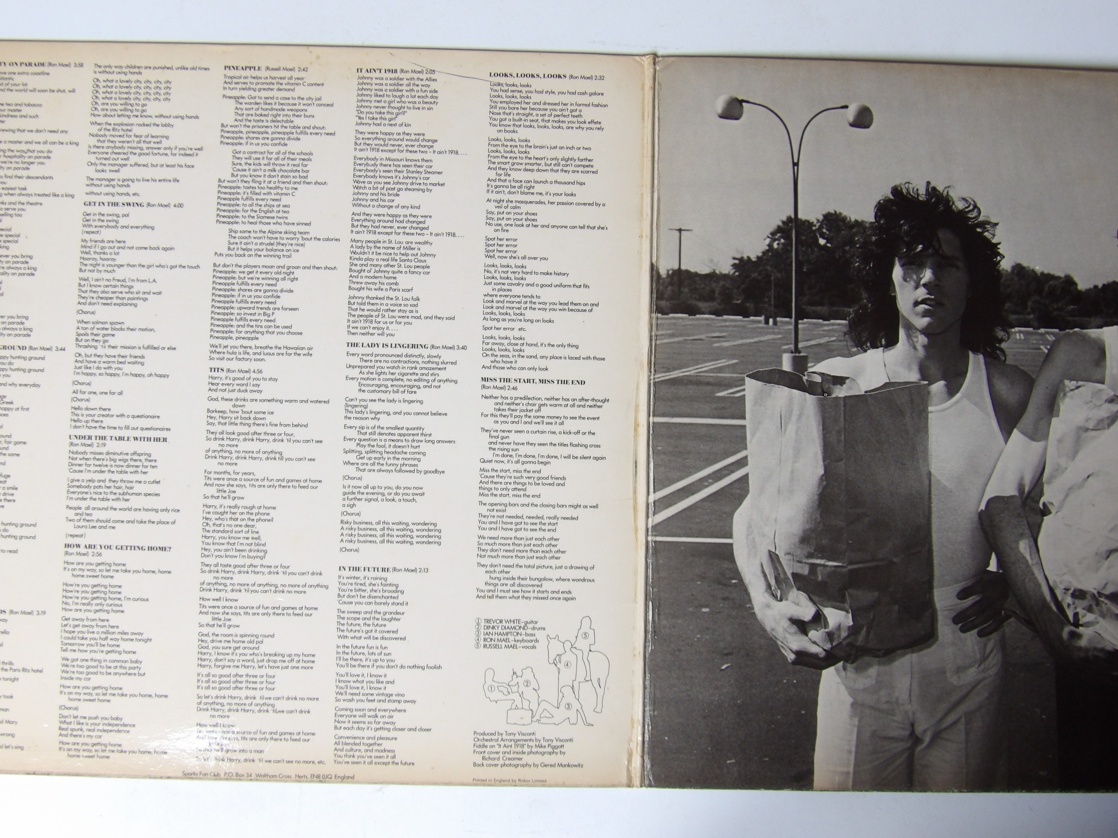 Sparks: Indiscreet UK A2/B2 1975 1St Press LP