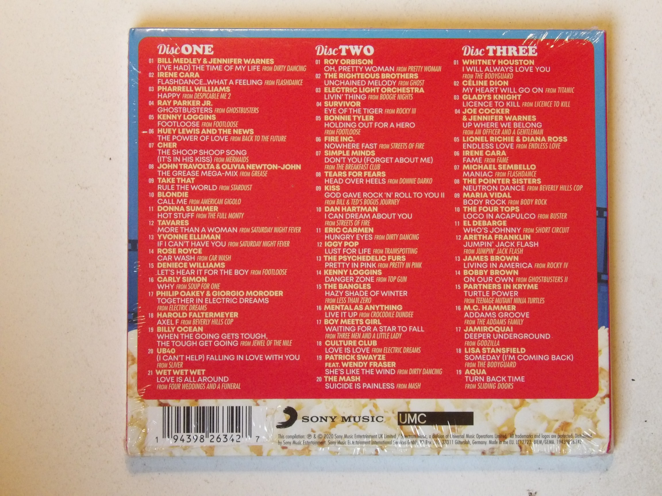 Various: The #1 Popcorn Album SEALED Soundtrack 3XCD