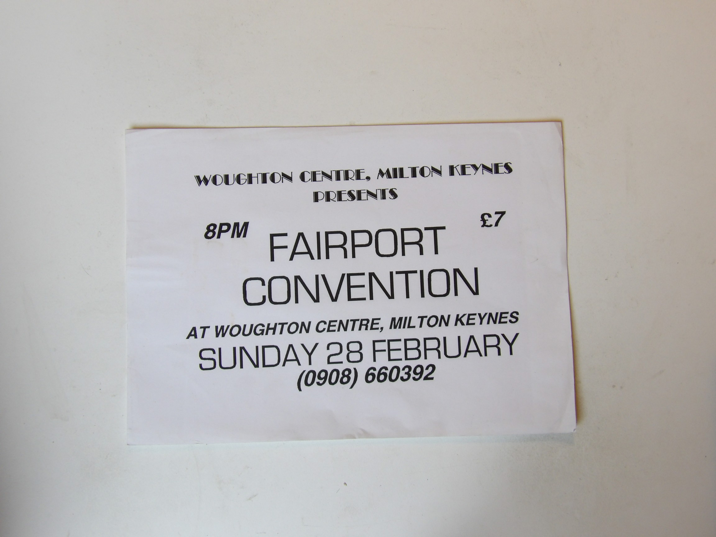 Fairport Convention: 1993 UK Gig Poster