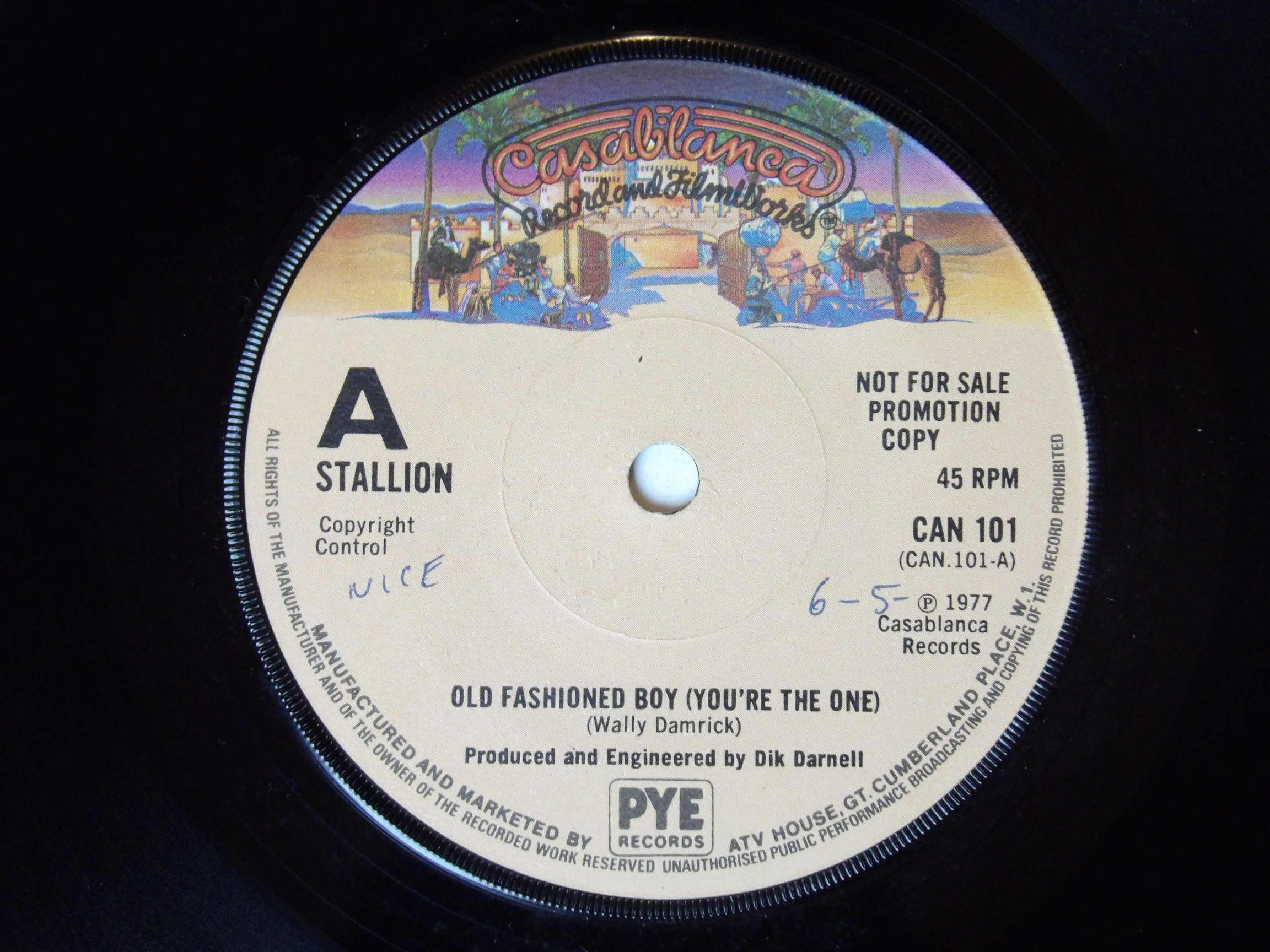 Stallion: Old Fashioned Boy 1977 EX+ PROMO 7″