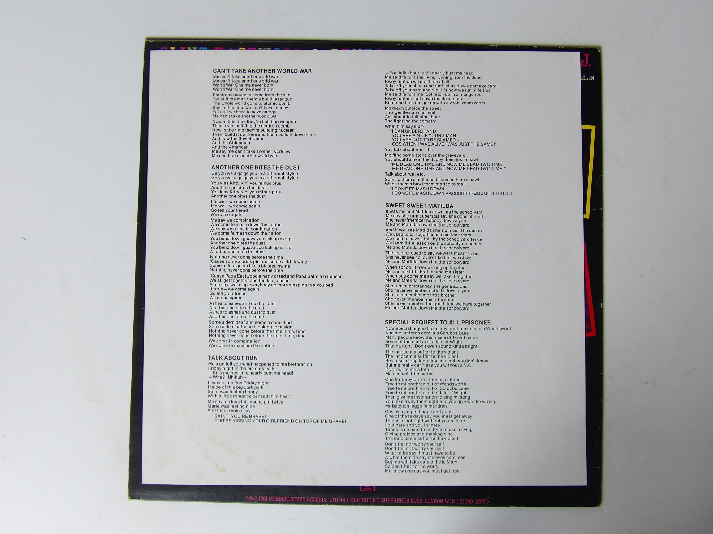 Clint Eastwood & General Saint: Two Bad DJ 1981 EX+ LP + Insert