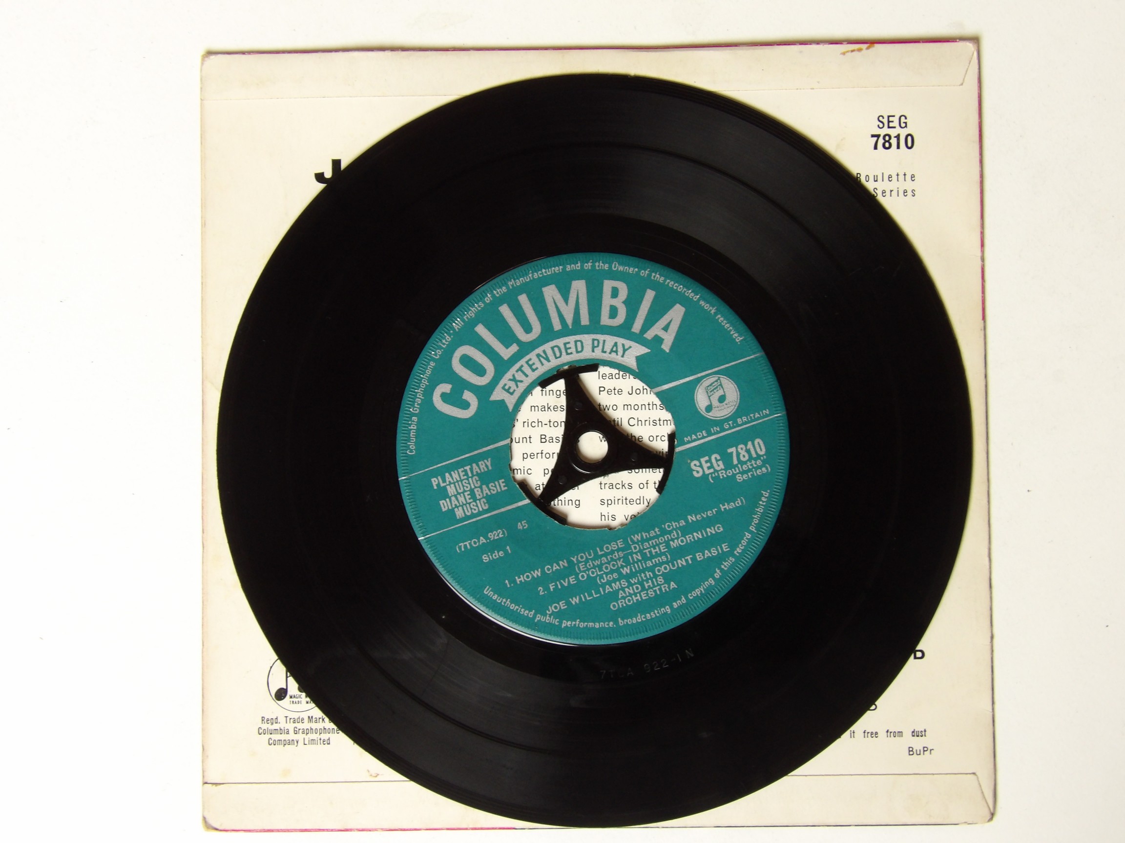 Joe Williams With Count Basie: E.P 1958 7"