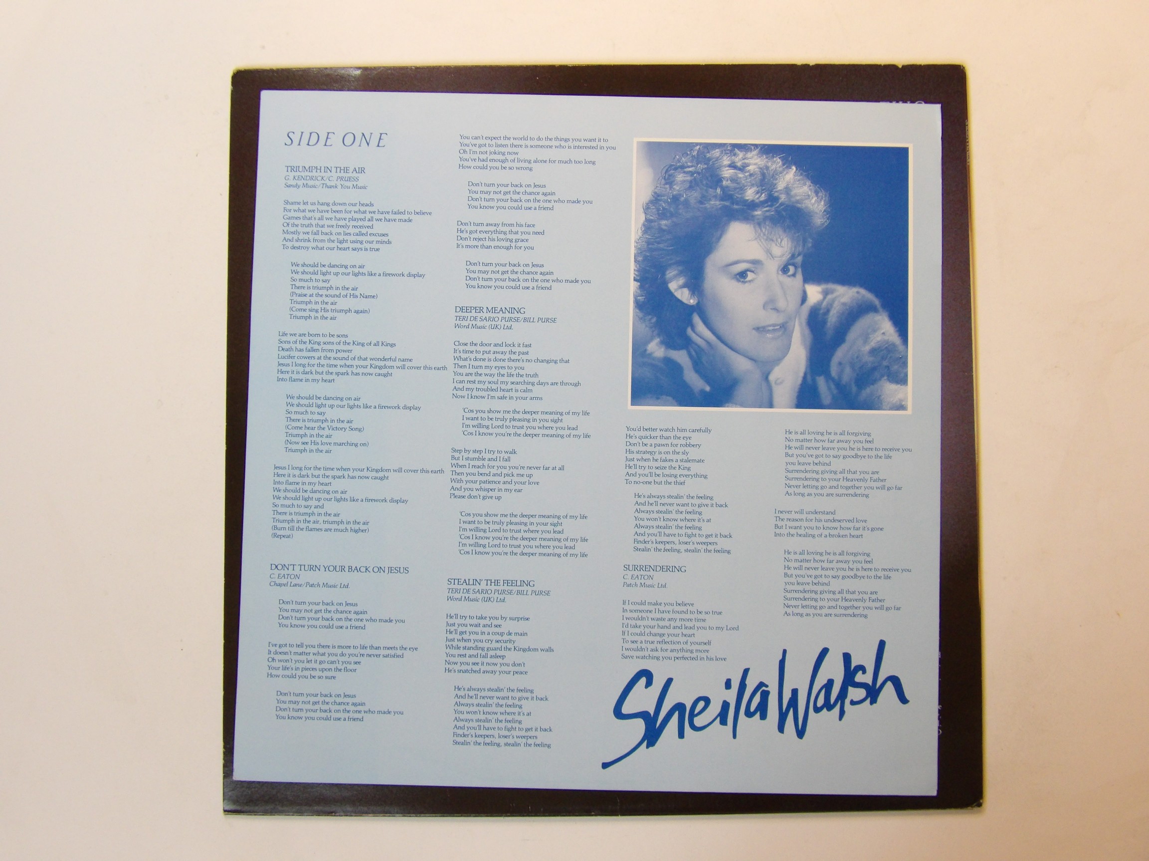 Sheila Walsh: Triumph In The Air 1984 NEAR MINT LP