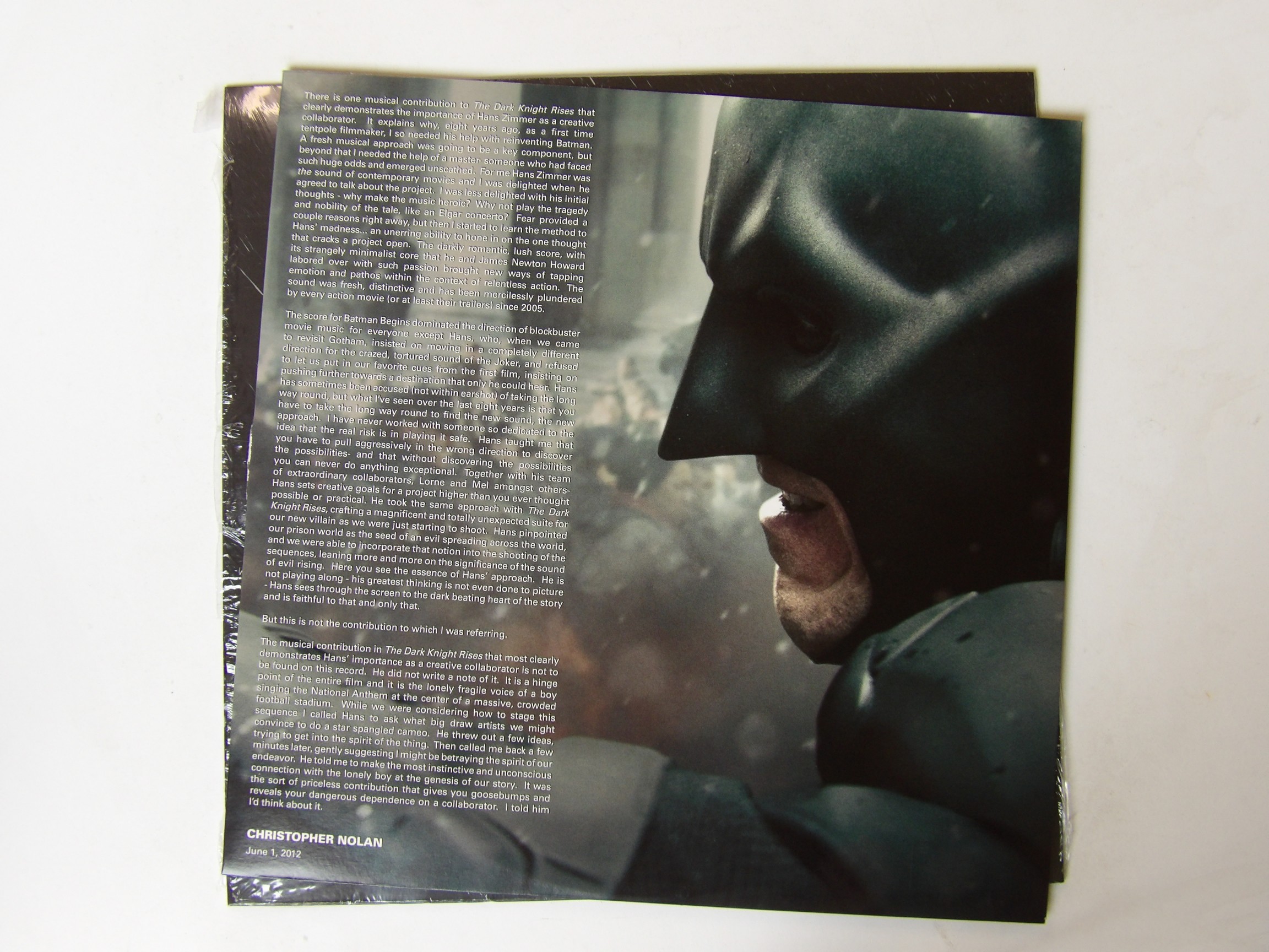 Hans Zimmer: The Dark Knight Rises Soundtrack 2012 Mint LP