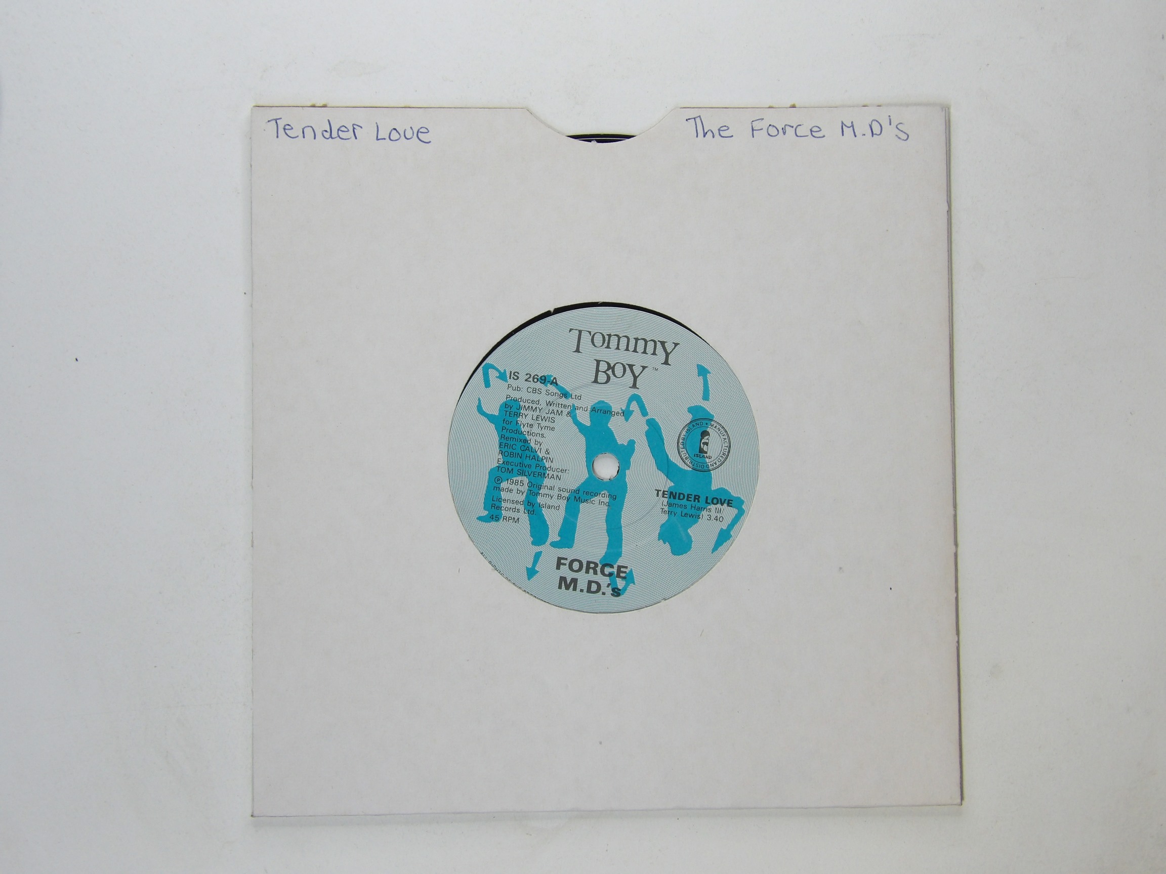 Force M.D.'s: Tender Love 1985 UK EX+ 7"