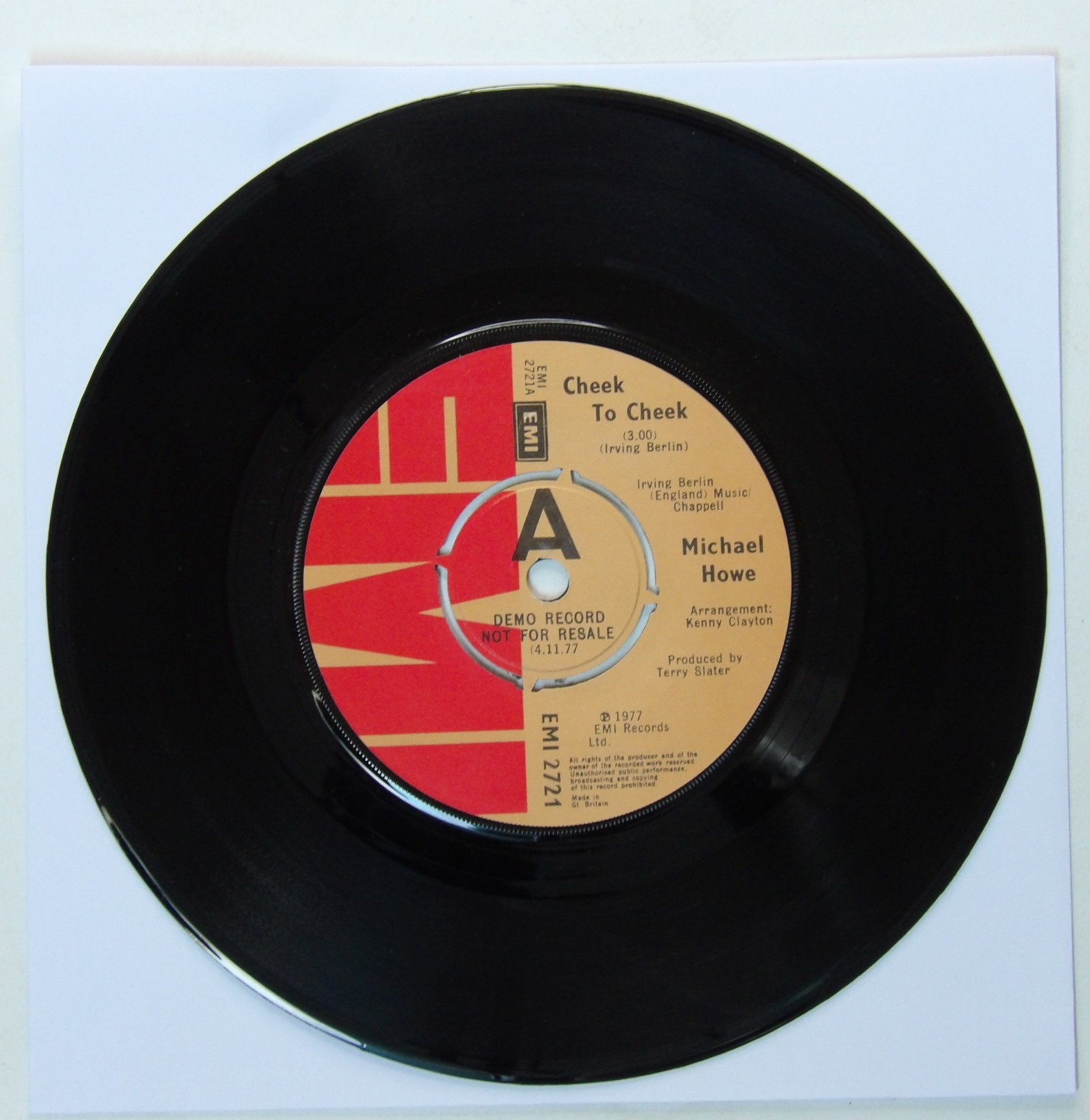 Michael Howe: Cheek To Cheek 1977 DEMO 7"