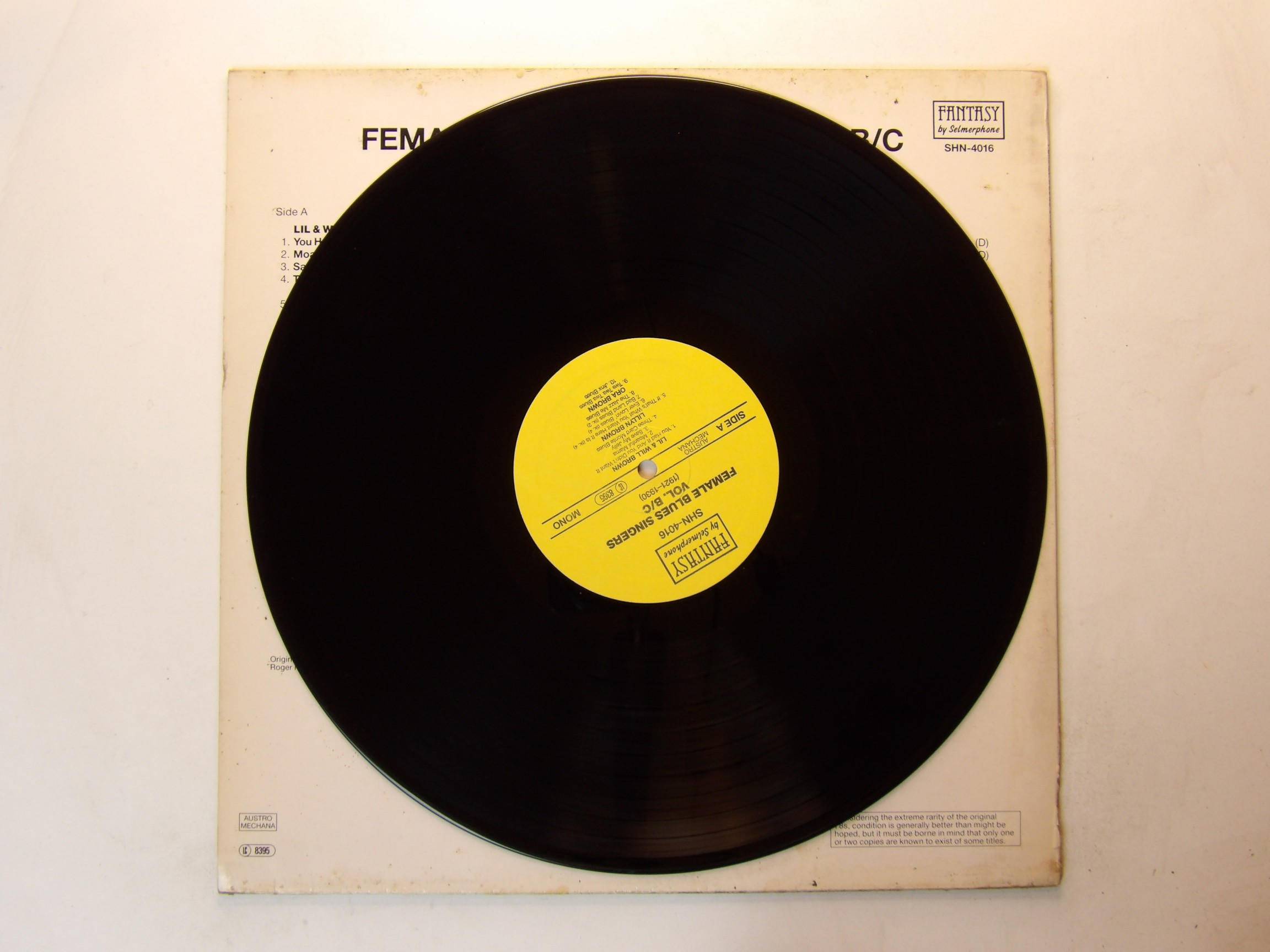 Various: Female Blues Singers B/C 1921-30 EX+ Mono LP Fantasy Austria
