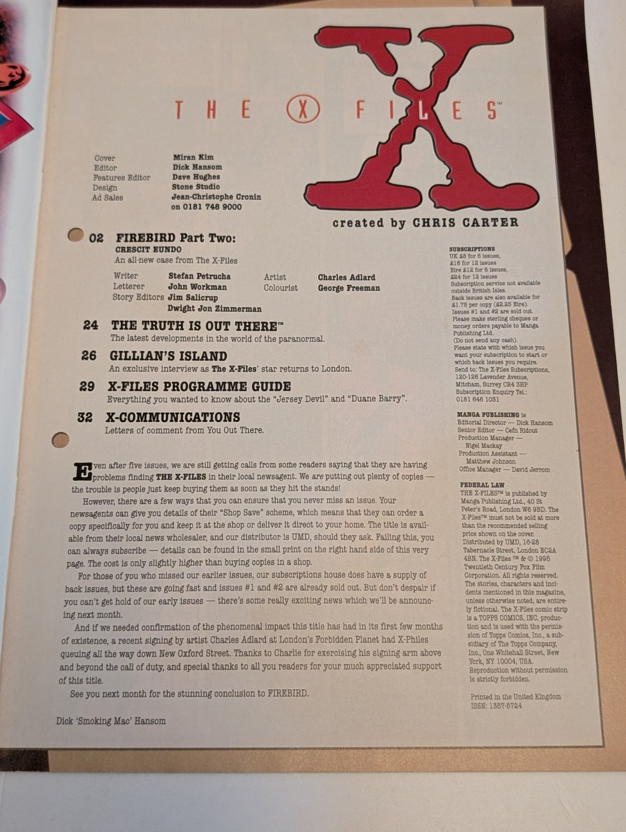 X Files Magazine: #5 October 1995