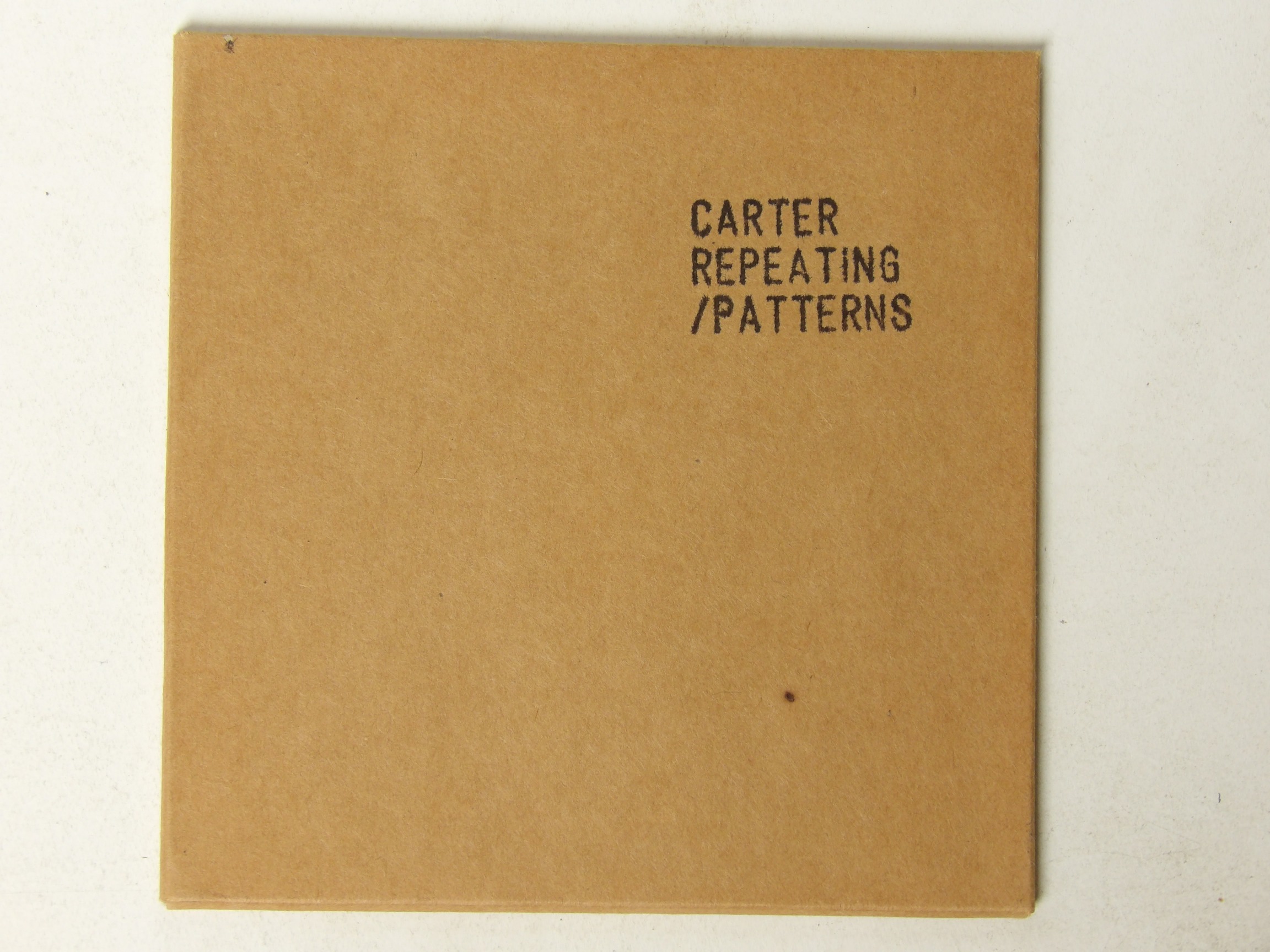 Carter: Repeating/Patterns NEW Unplayed numbered ltd CD