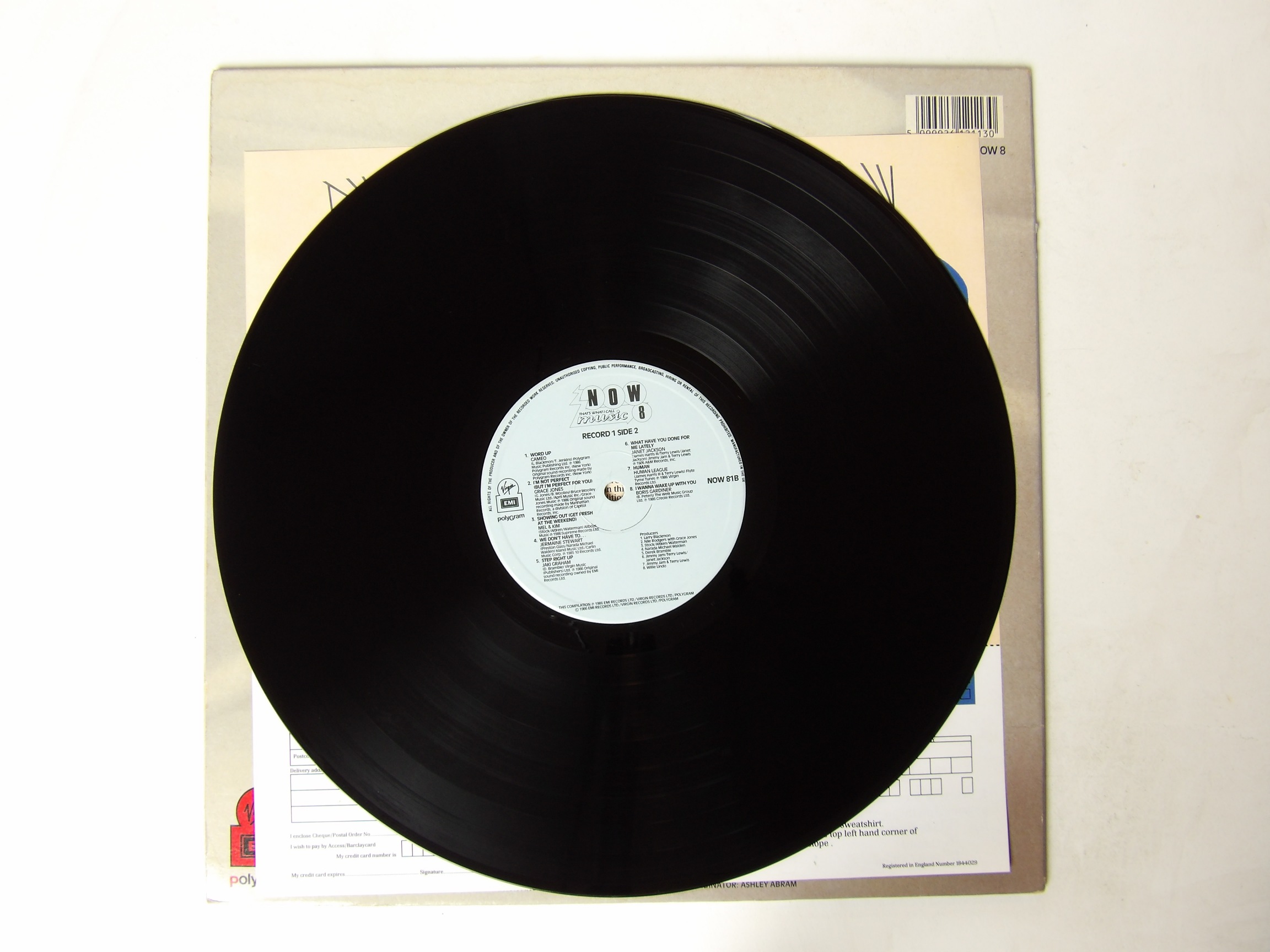 Various: Now That's What I Call Music! 8 1986 UK EX 2XLP + Insert