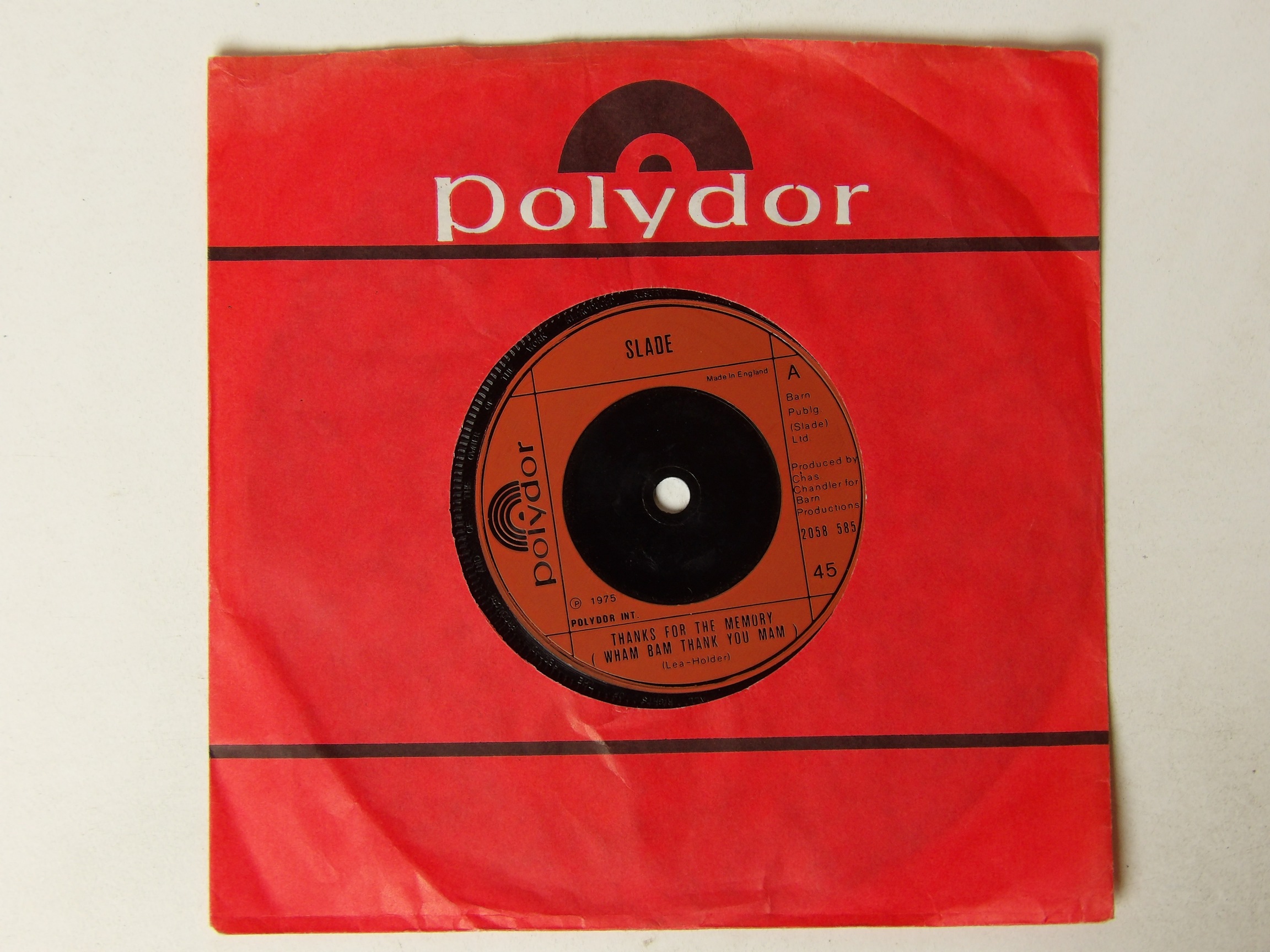 Slade: Thanks for the Memory UK 1975 Polydor 7″