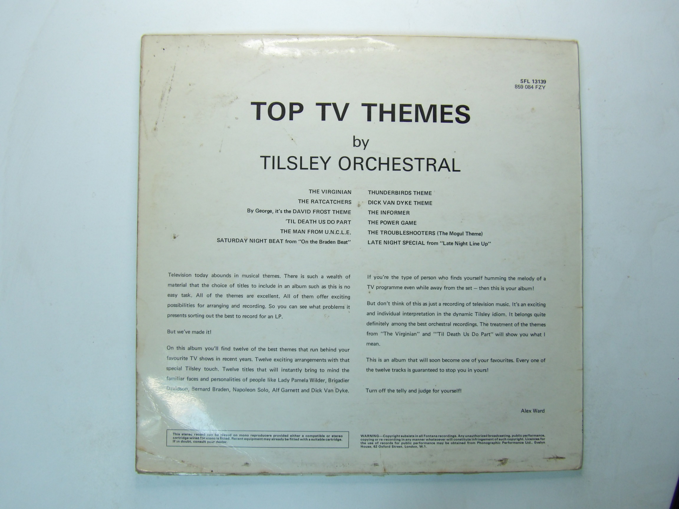 Tilsley Orchestral: Top TV Themes 1969 LP