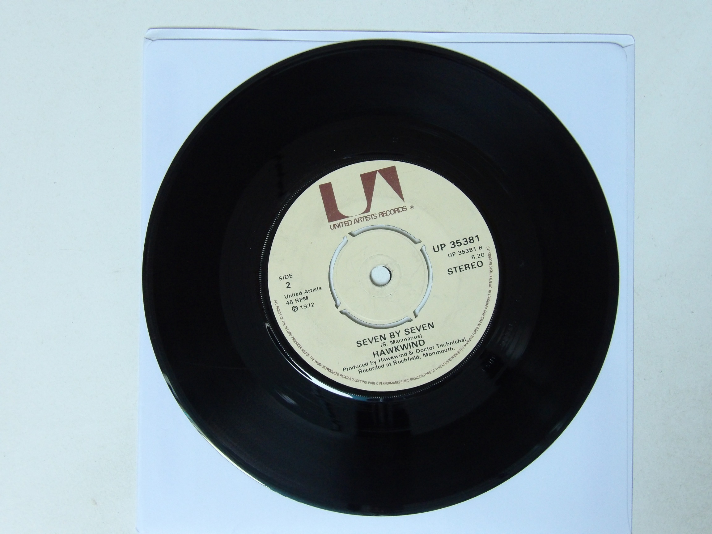 Hawkwind: Silver Machine 1972 UK 7" (4 prong ctr)