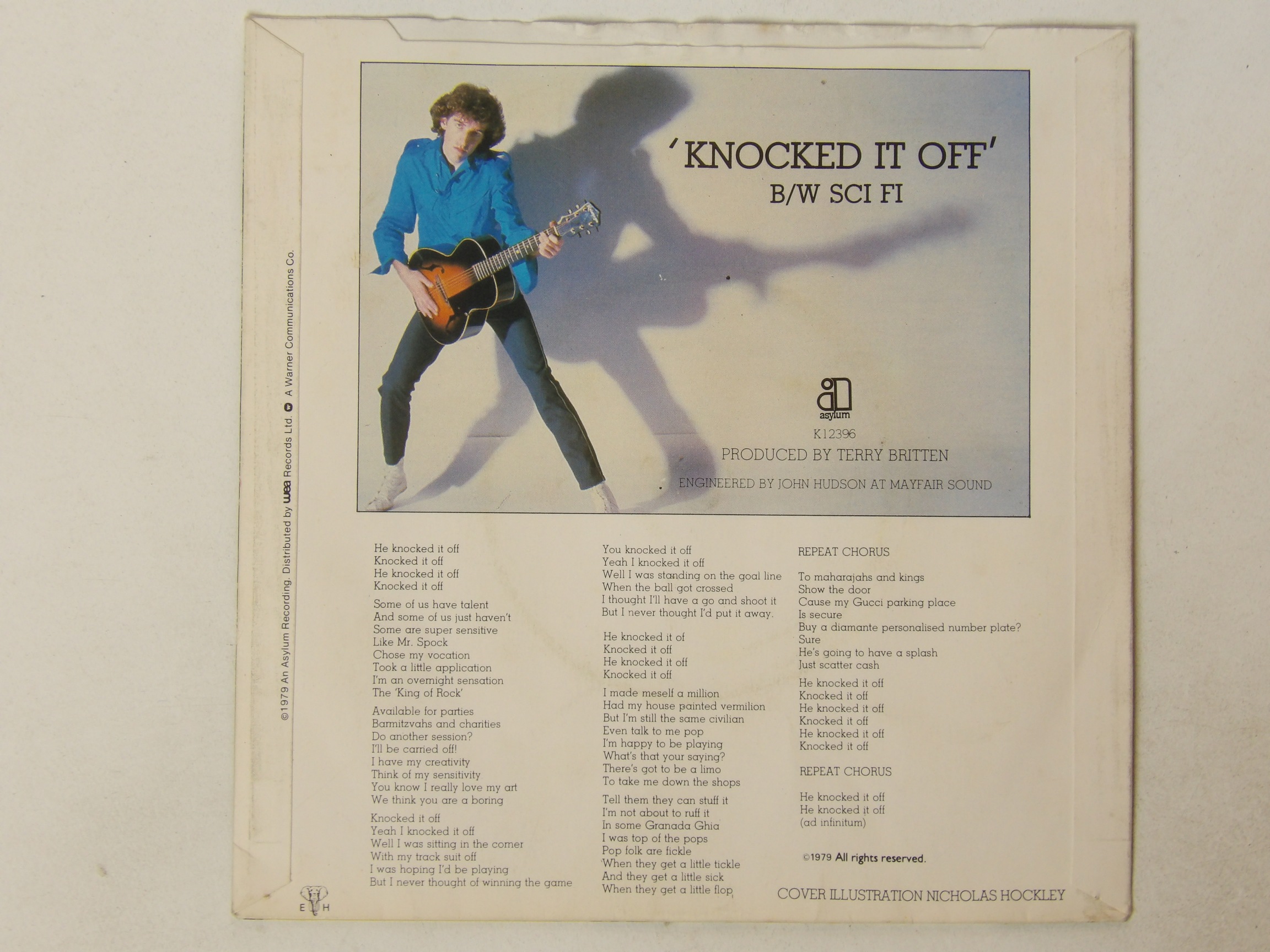 B.A Robertson: Knocked it Off 1979 UK EX 7?