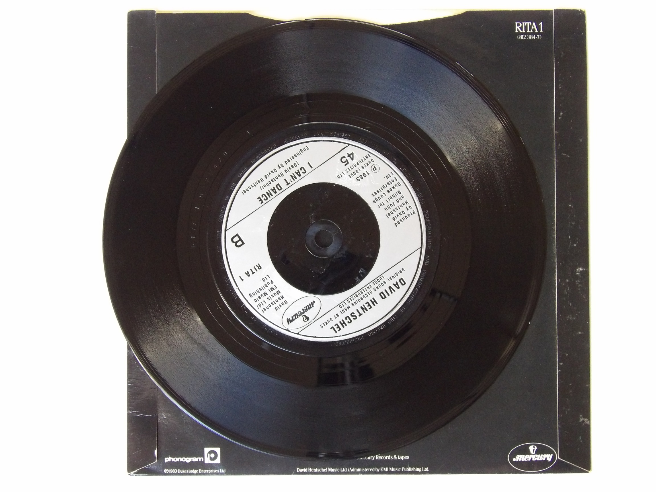 David Hentschel: Educating Rita 1983 EX+ 7"