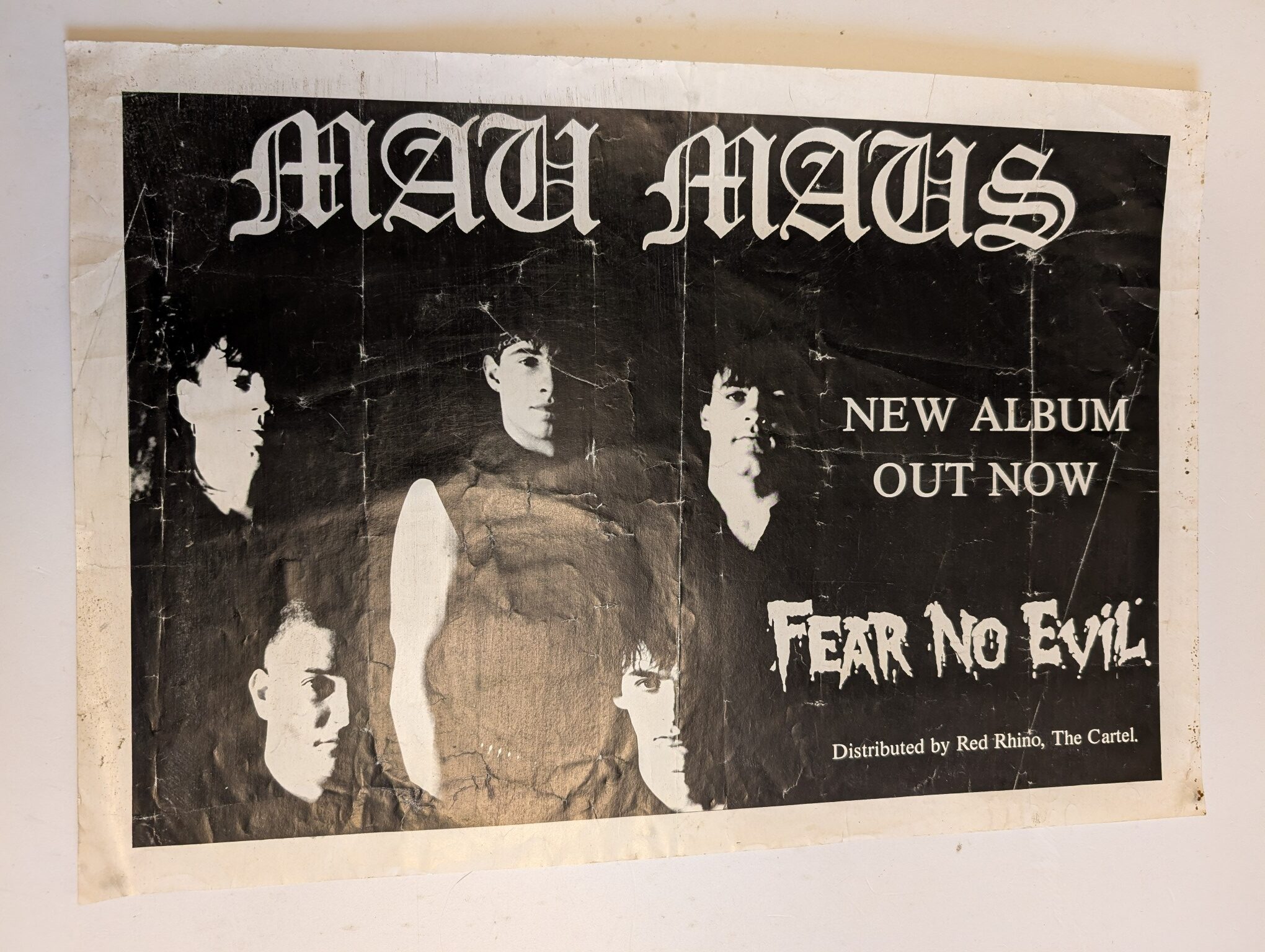 Mau Maus: Fear No Evil Rare 1985 Promo Poster