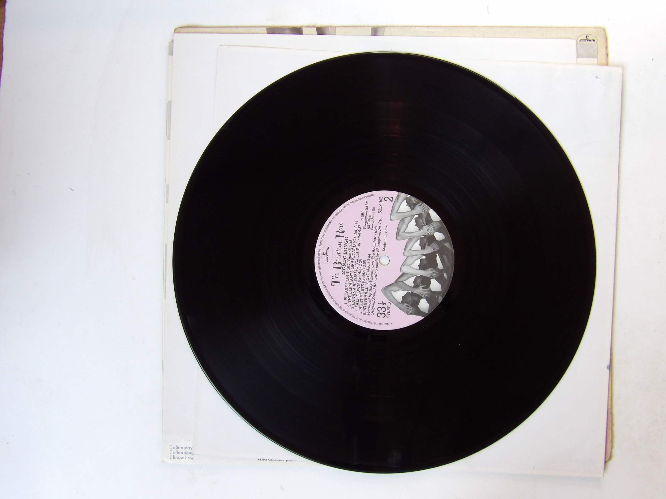 Boomtown Rats: Mondo Bongo UK 1y1/2y2 1980 LP + 2 posters