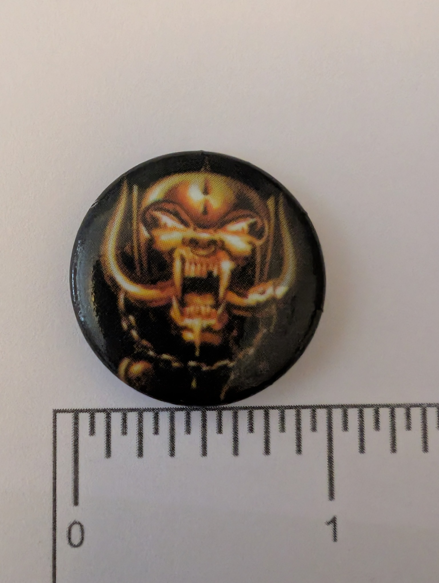 Motorhead: Snaggletooth (Gold/Black) Original Badge/Button