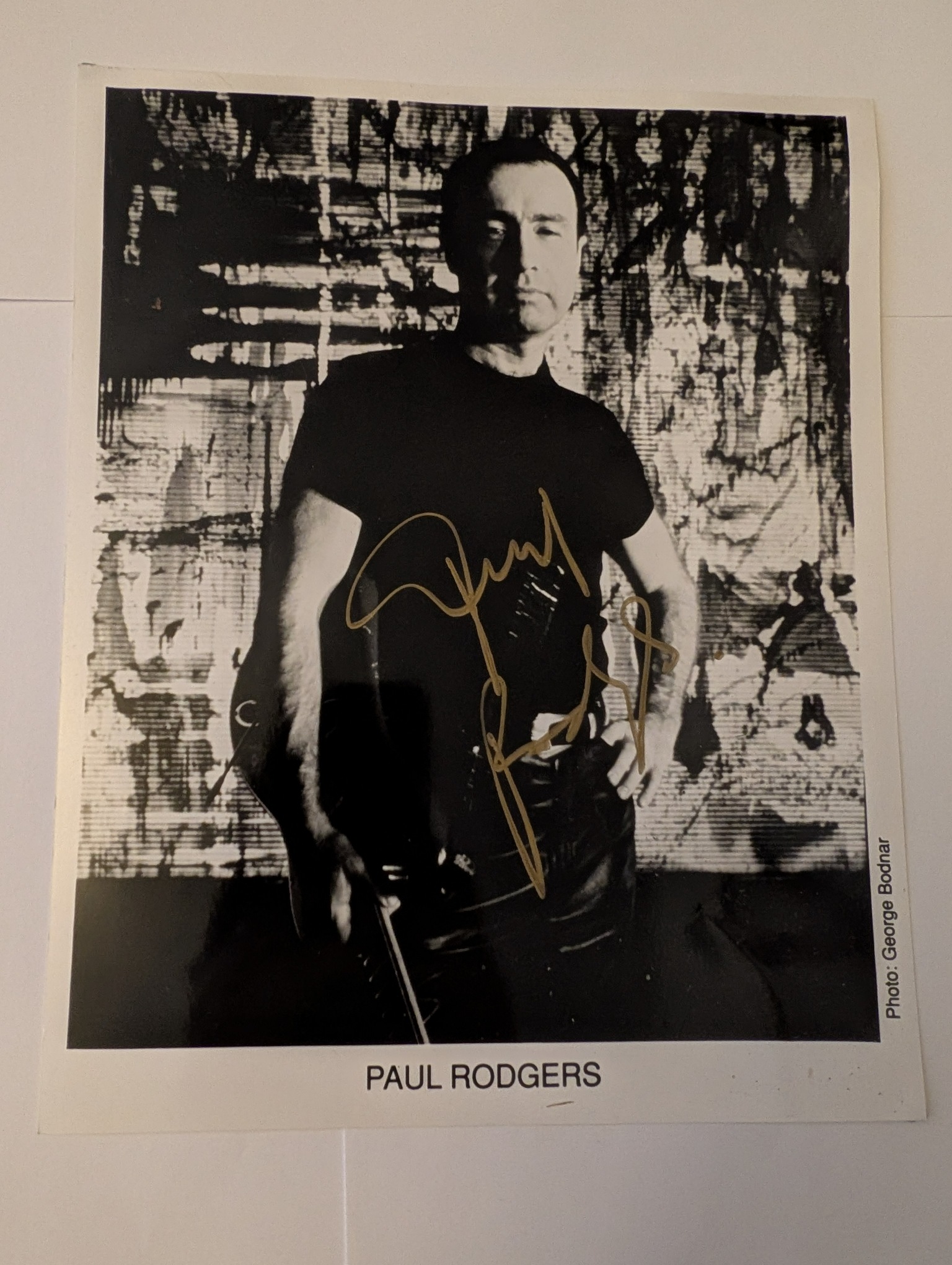 Paul Rodgers: Hnad Signed 6x8 Photo