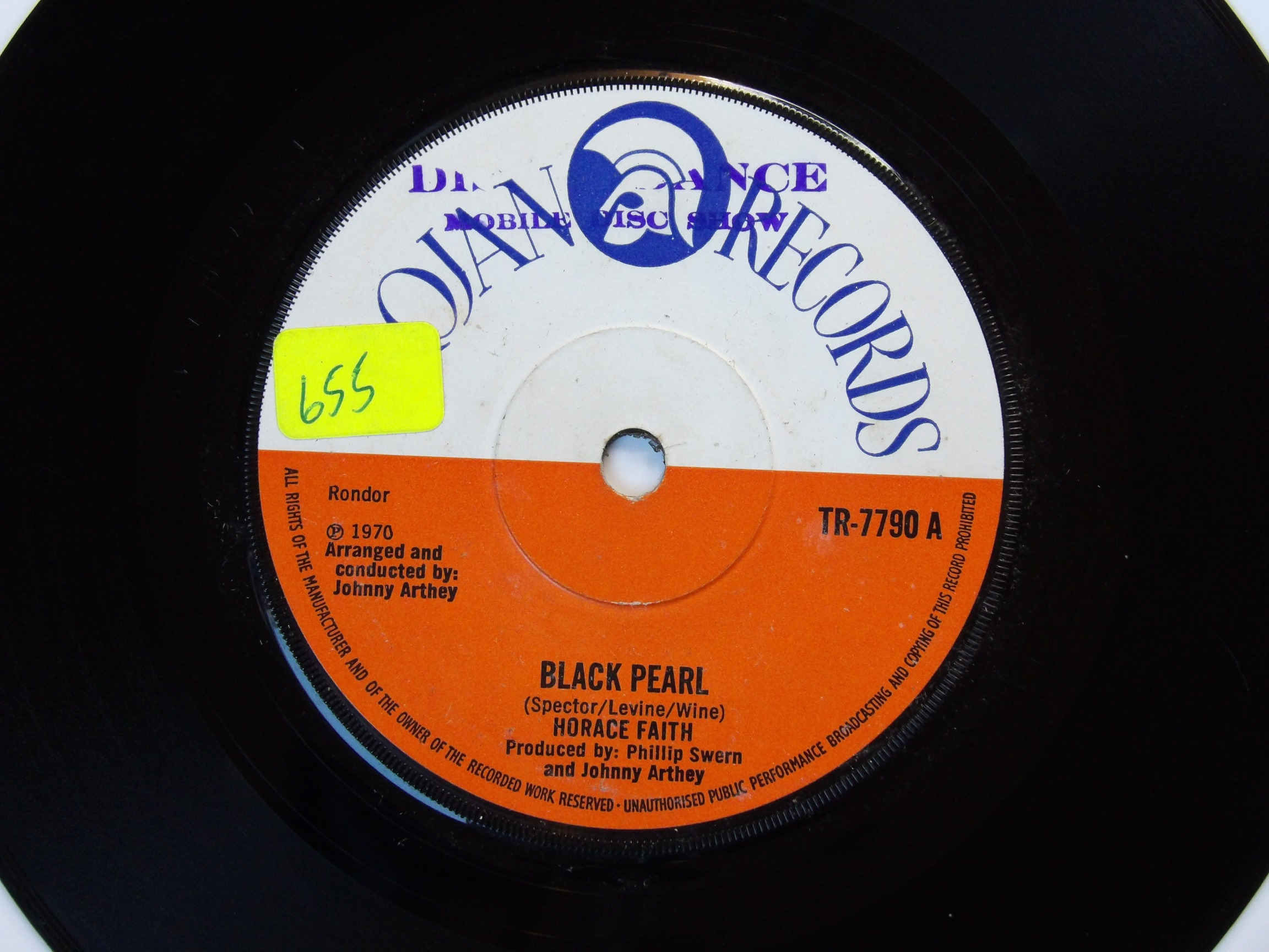 Horace Faith: Black Pearl 1970 Trojan 7"
