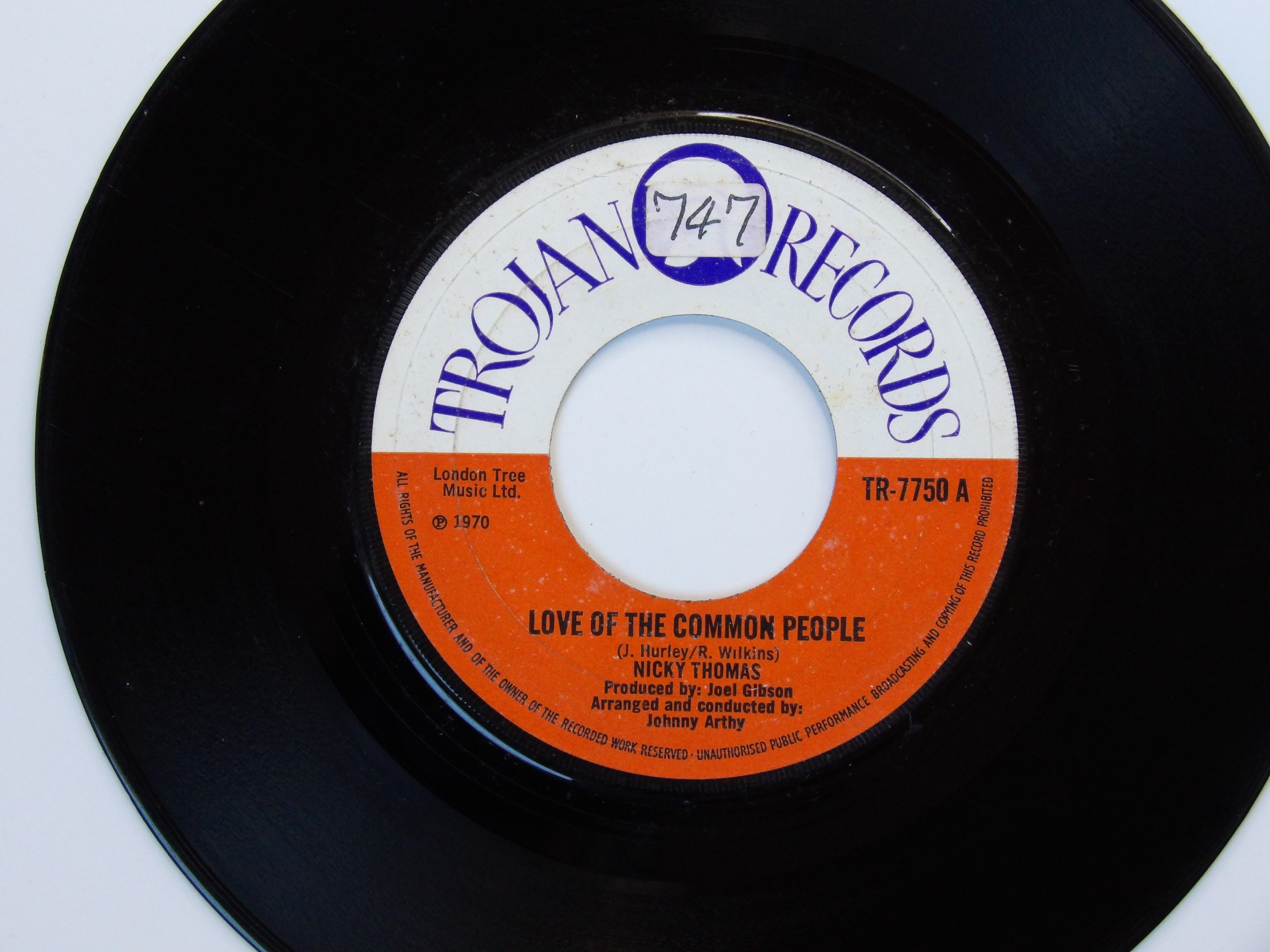 Nicky Thomas: Love Of The Common People 1970 Trojan 7" (747)