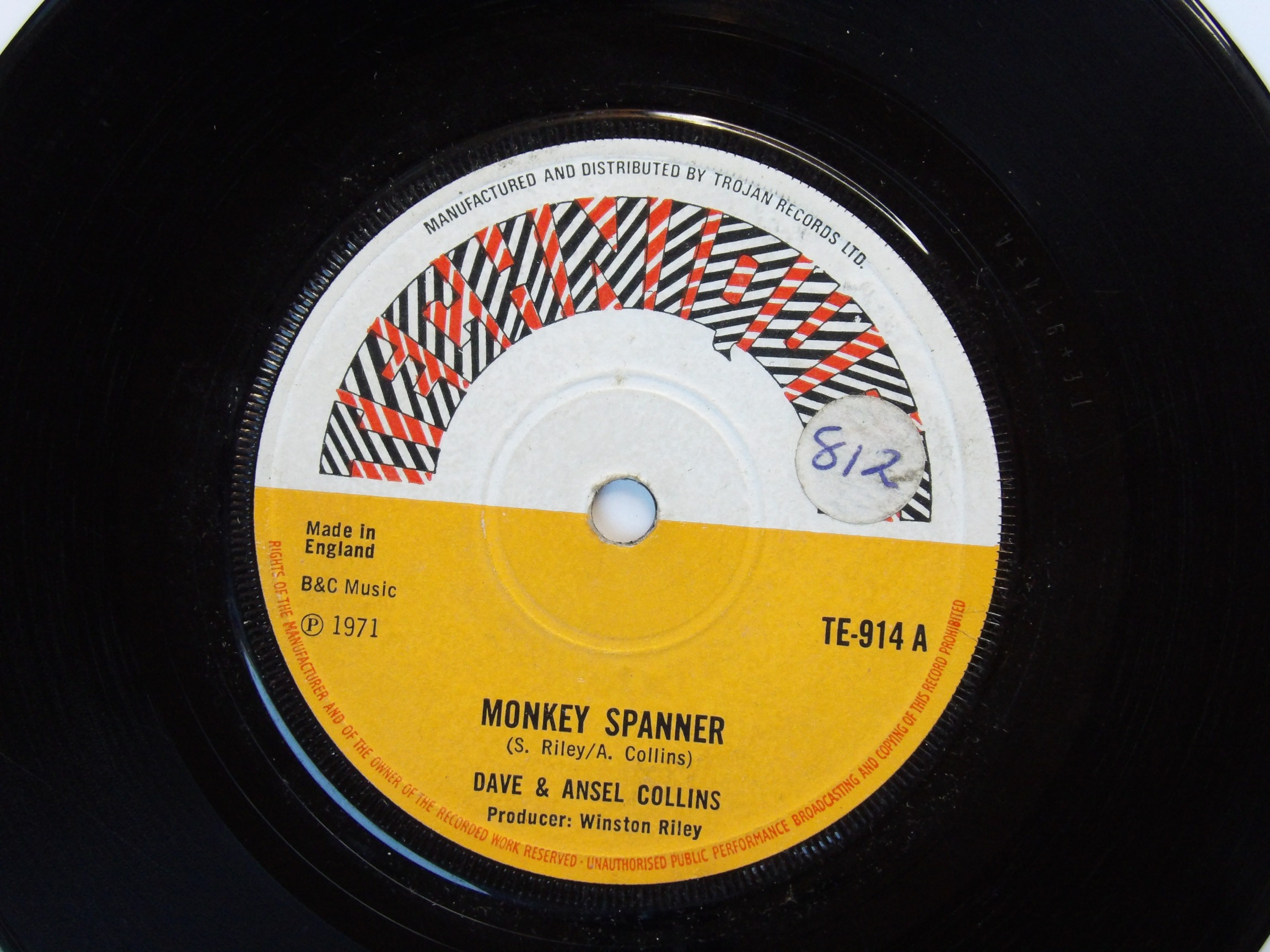 Dave And Ansil Collins: Monkey Spanner 1971 7"