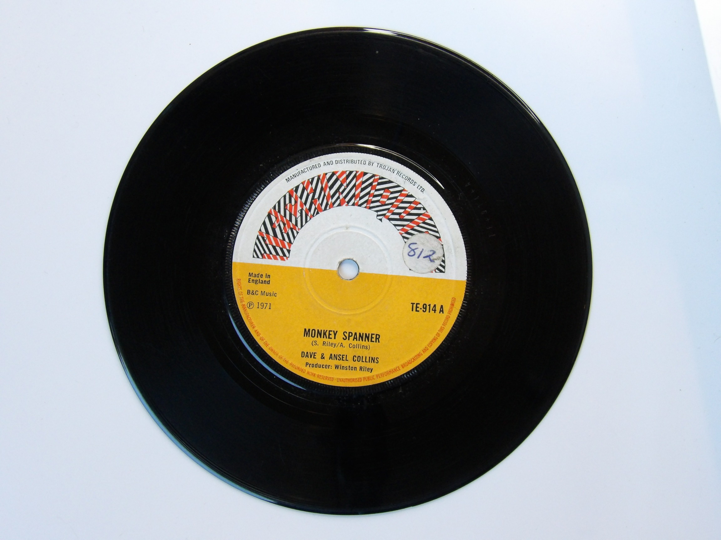 Dave And Ansil Collins: Monkey Spanner 1971 7"