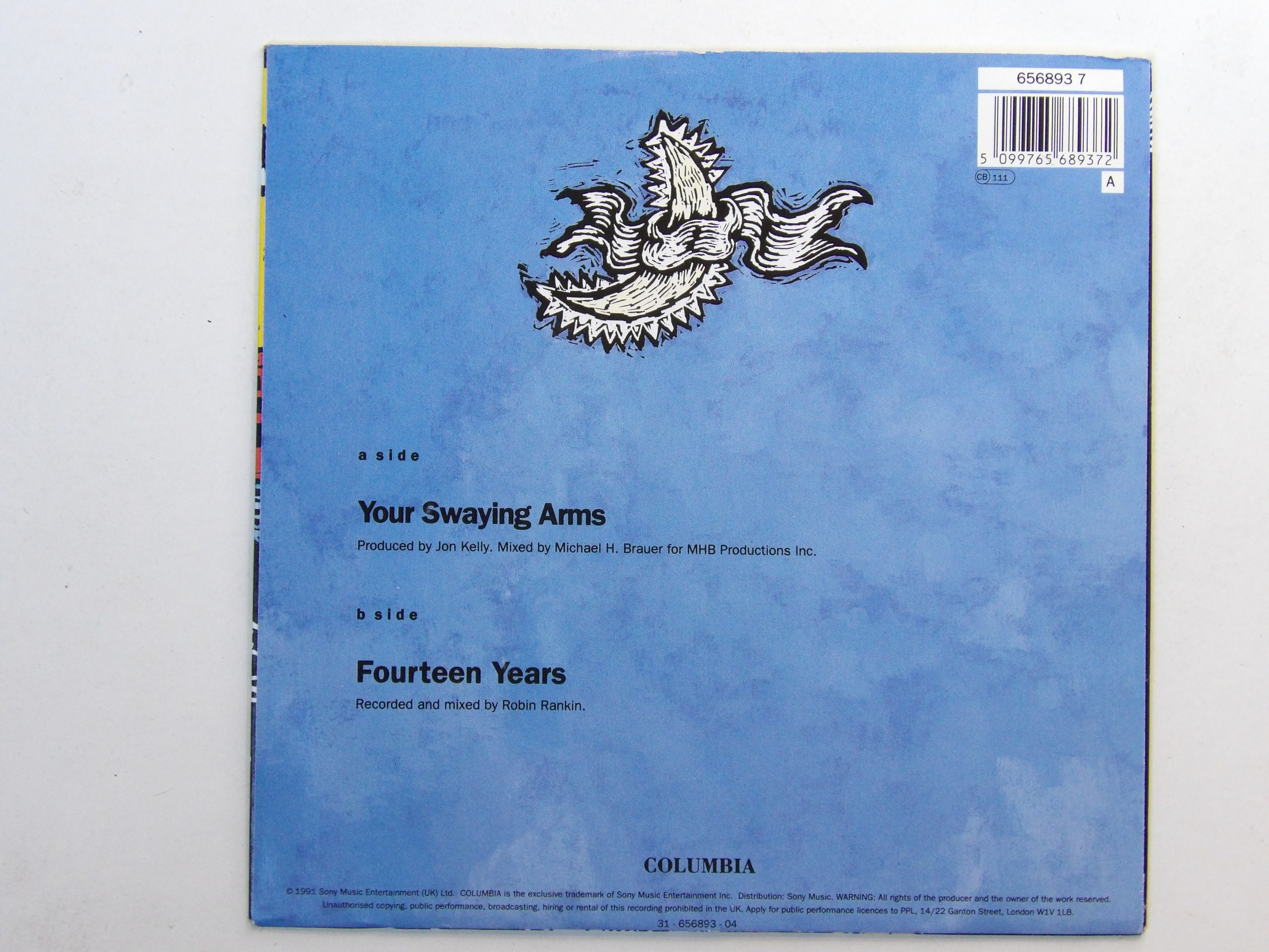 Deacon Blue: Your Swaying Arms 1991 EX+ 7"