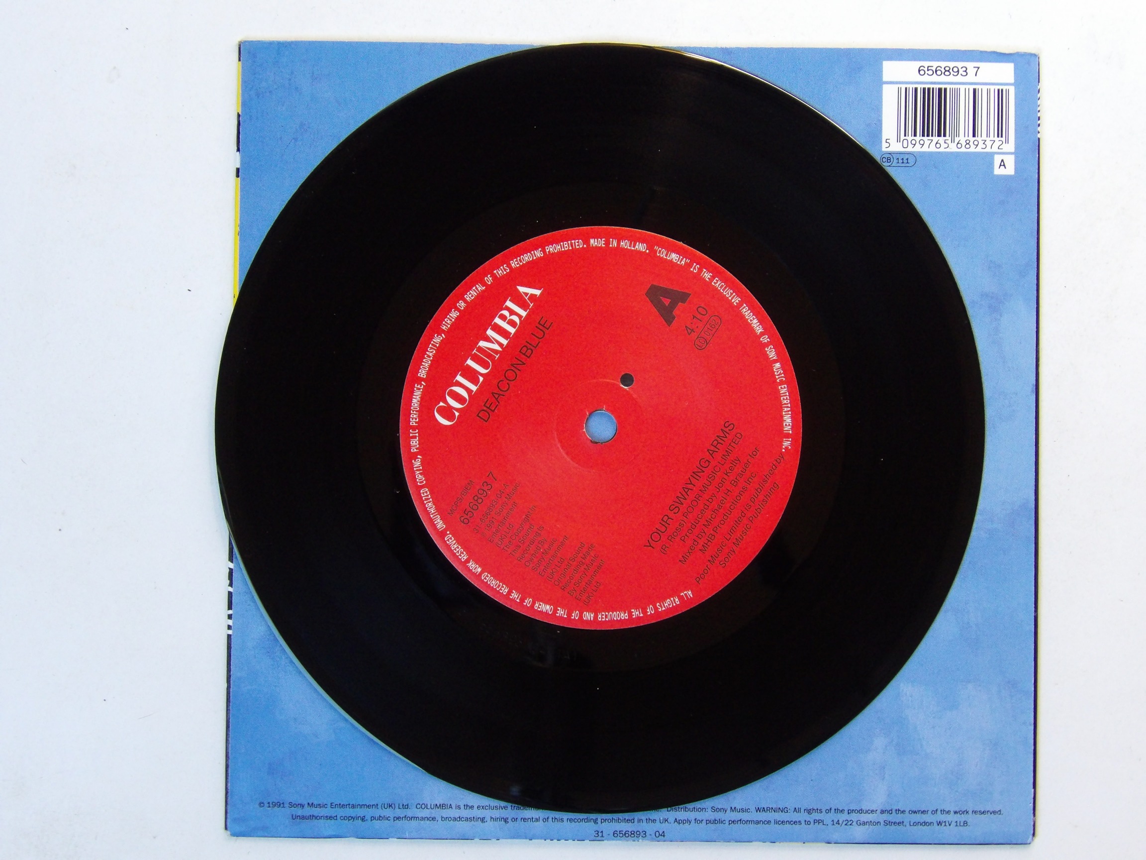 Deacon Blue: Your Swaying Arms 1991 EX+ 7"