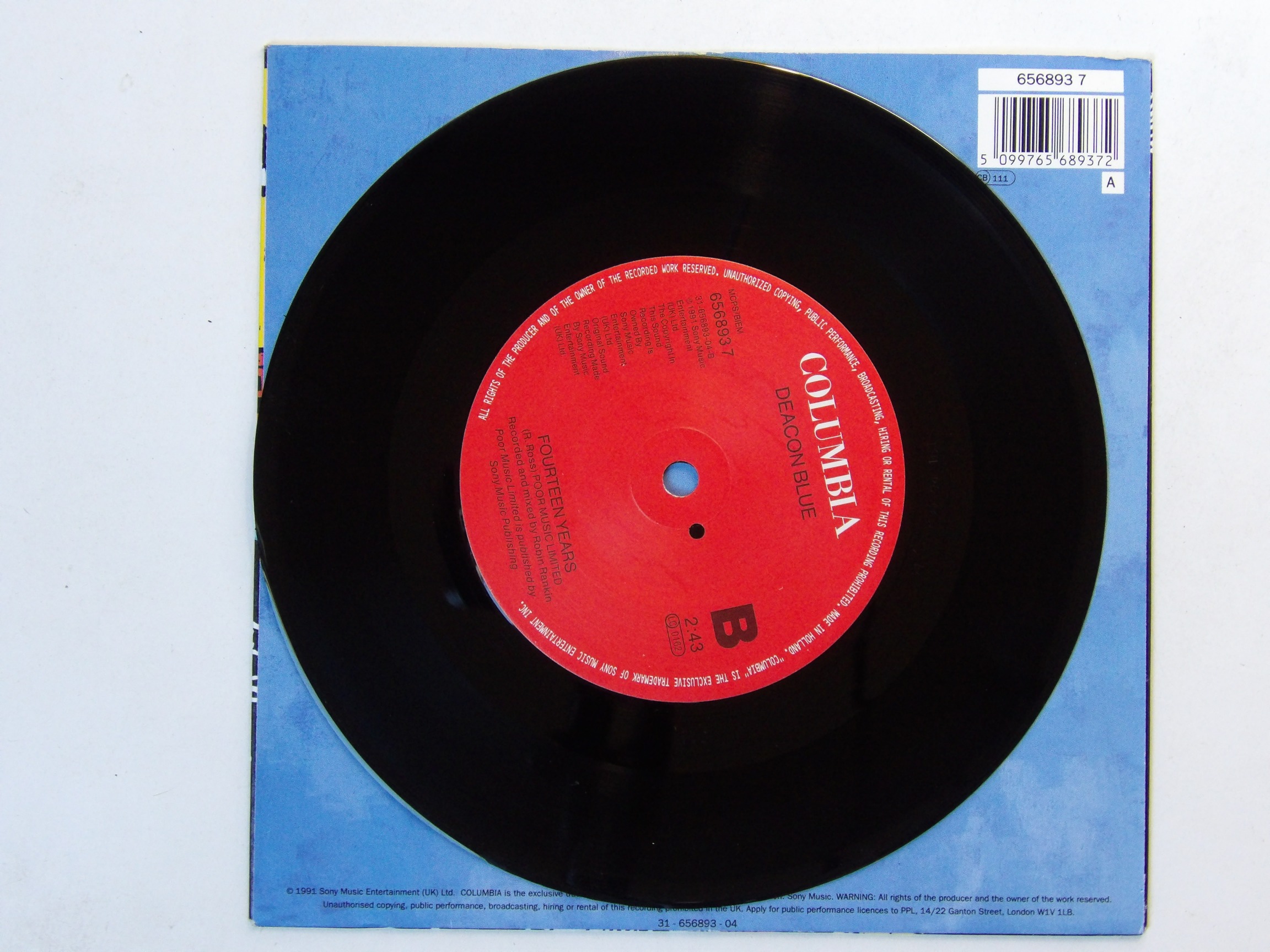 Deacon Blue: Your Swaying Arms 1991 EX+ 7"