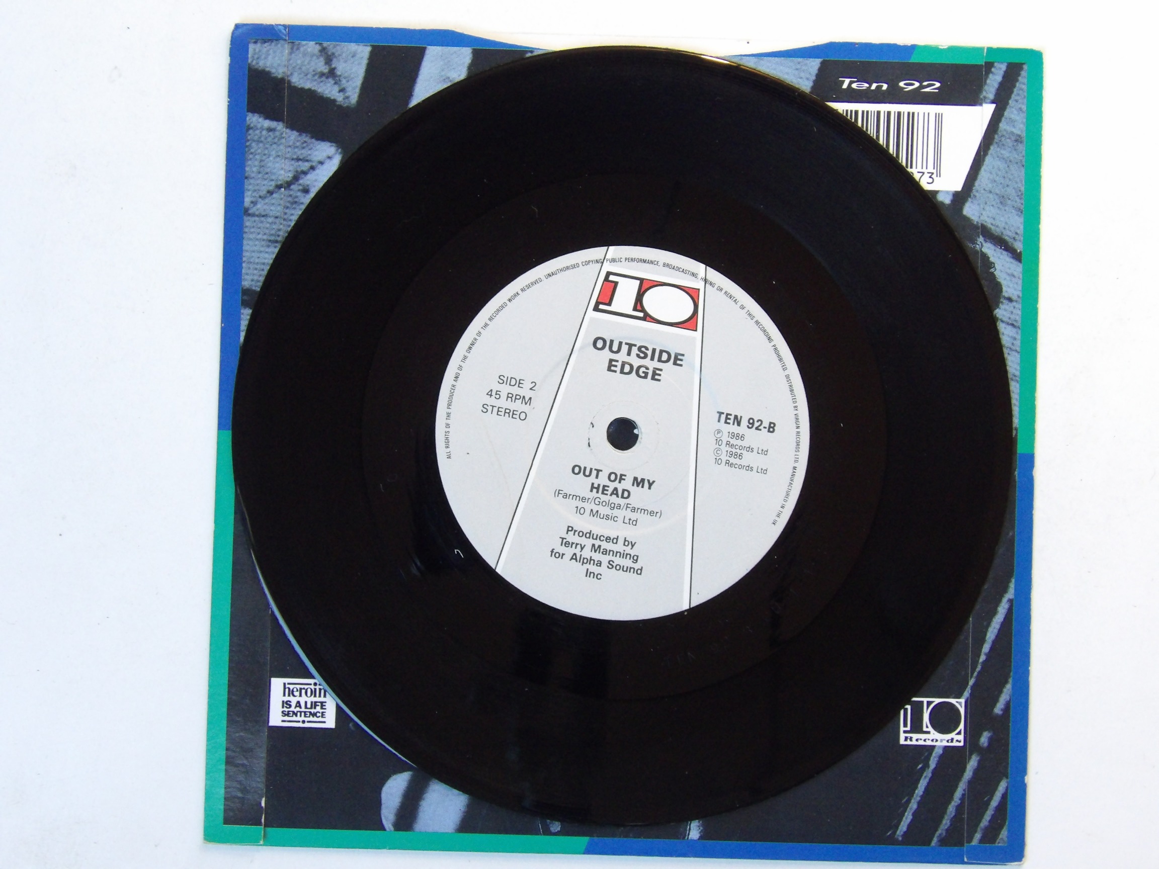 Outside Edge: Heartbeat Away 1986 EX 7"