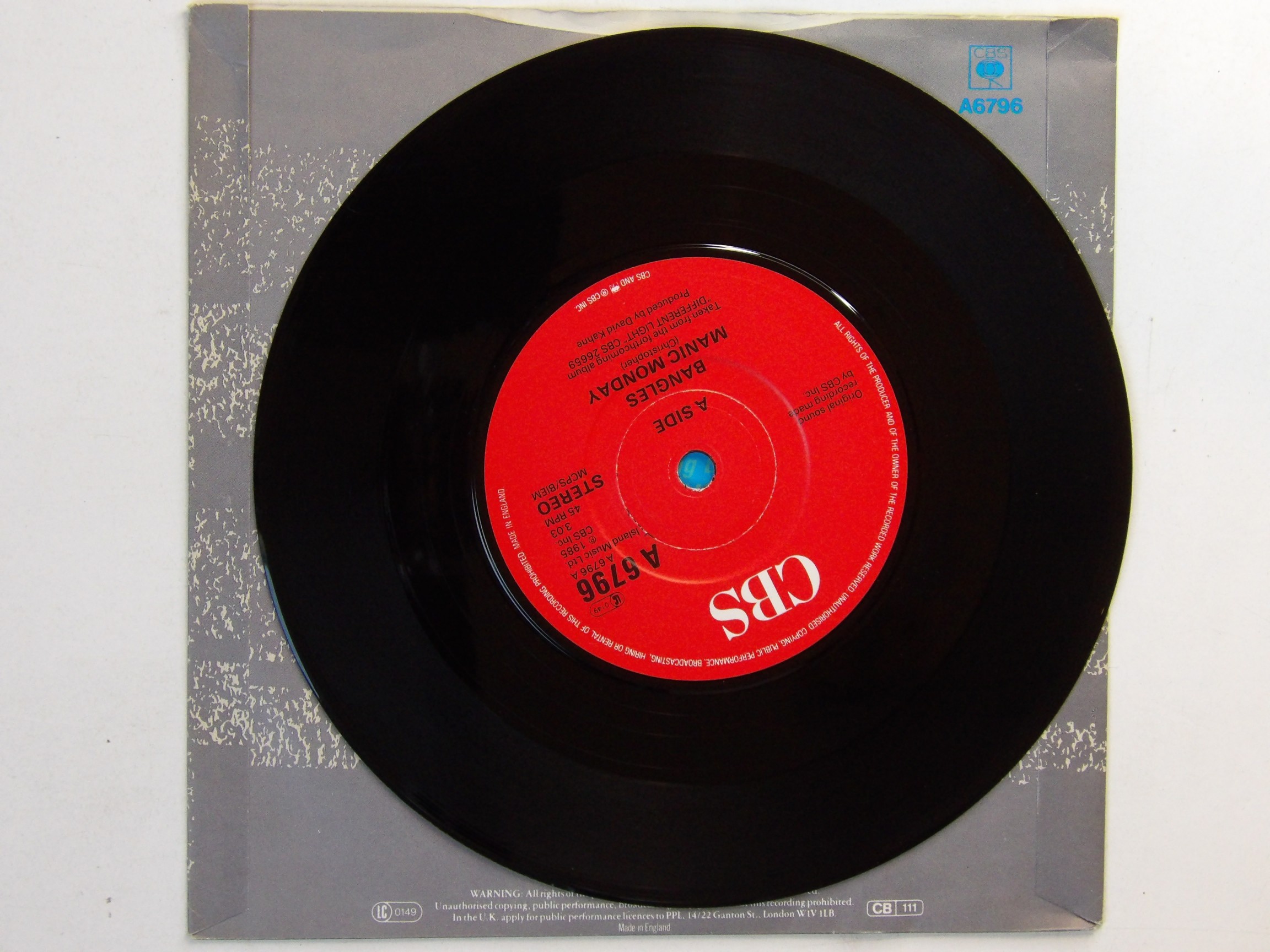 Bangles: Manic Monday 1985 EX+ 7″