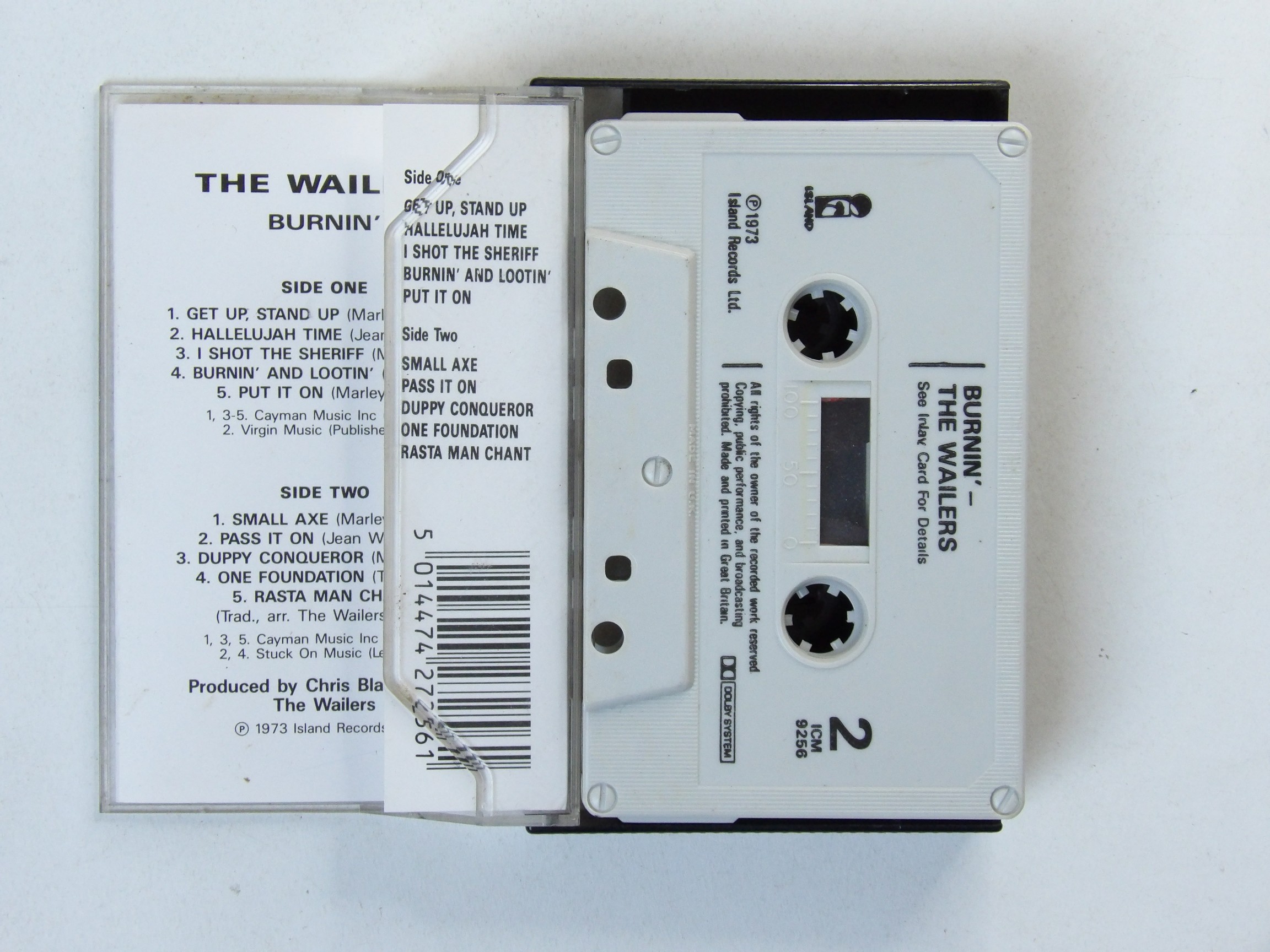 The Wailers: Burnin' 1987 Cassette Bob Marley