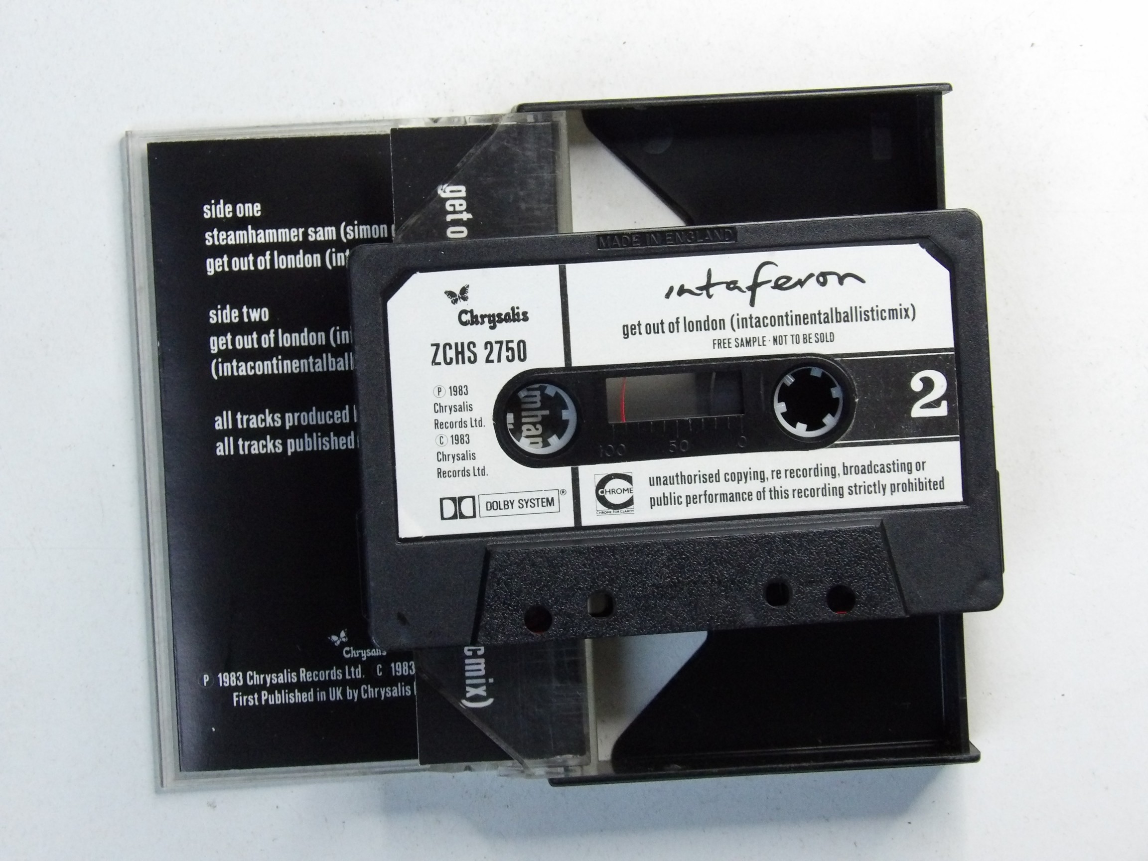 Intaferon: Intaferon 1983 PROMO SAMPLER Cassette Single/Cassingle