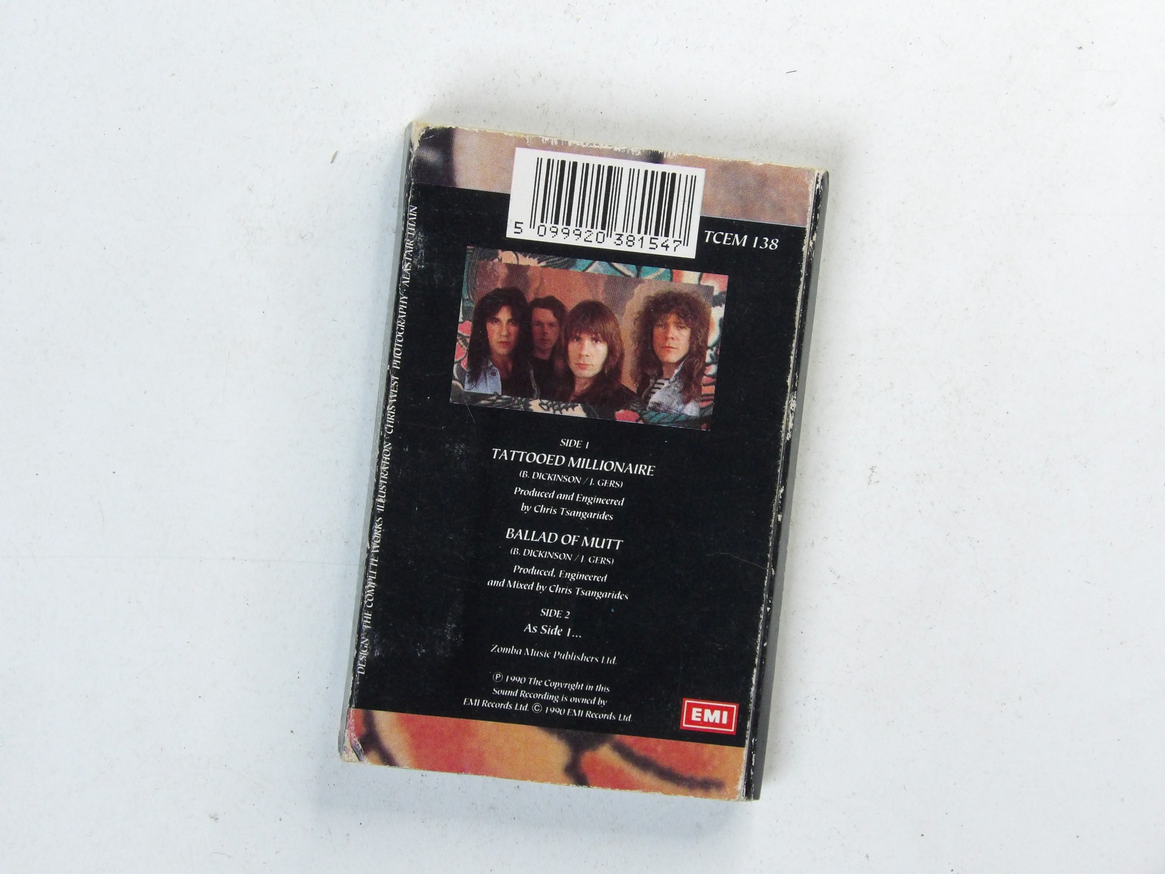 Bruce Dickinson: Tattooed Millionaire 1990 Cassette Single/Cassingle